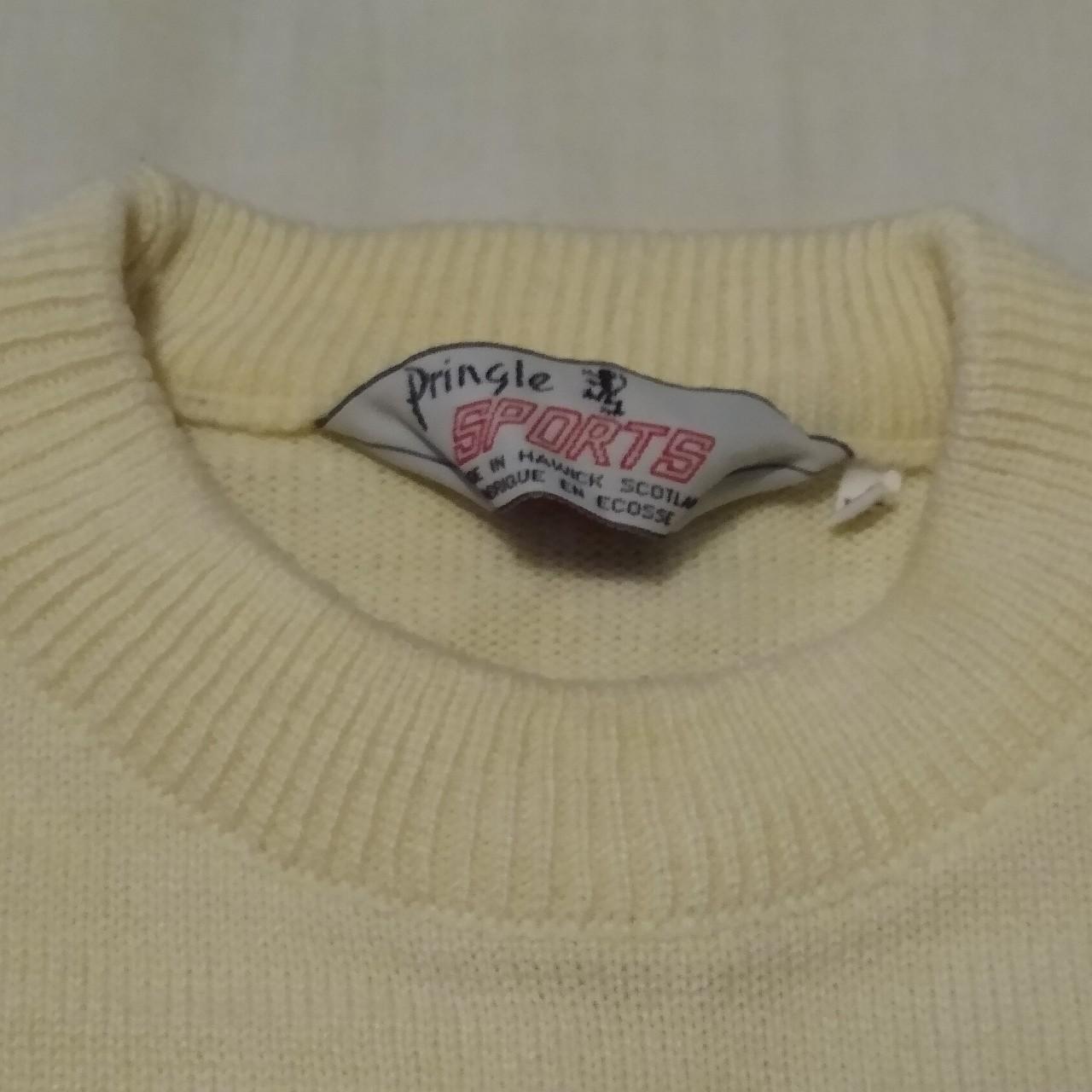 Vintage cream Pringle Golf jumper in cream size... - Depop