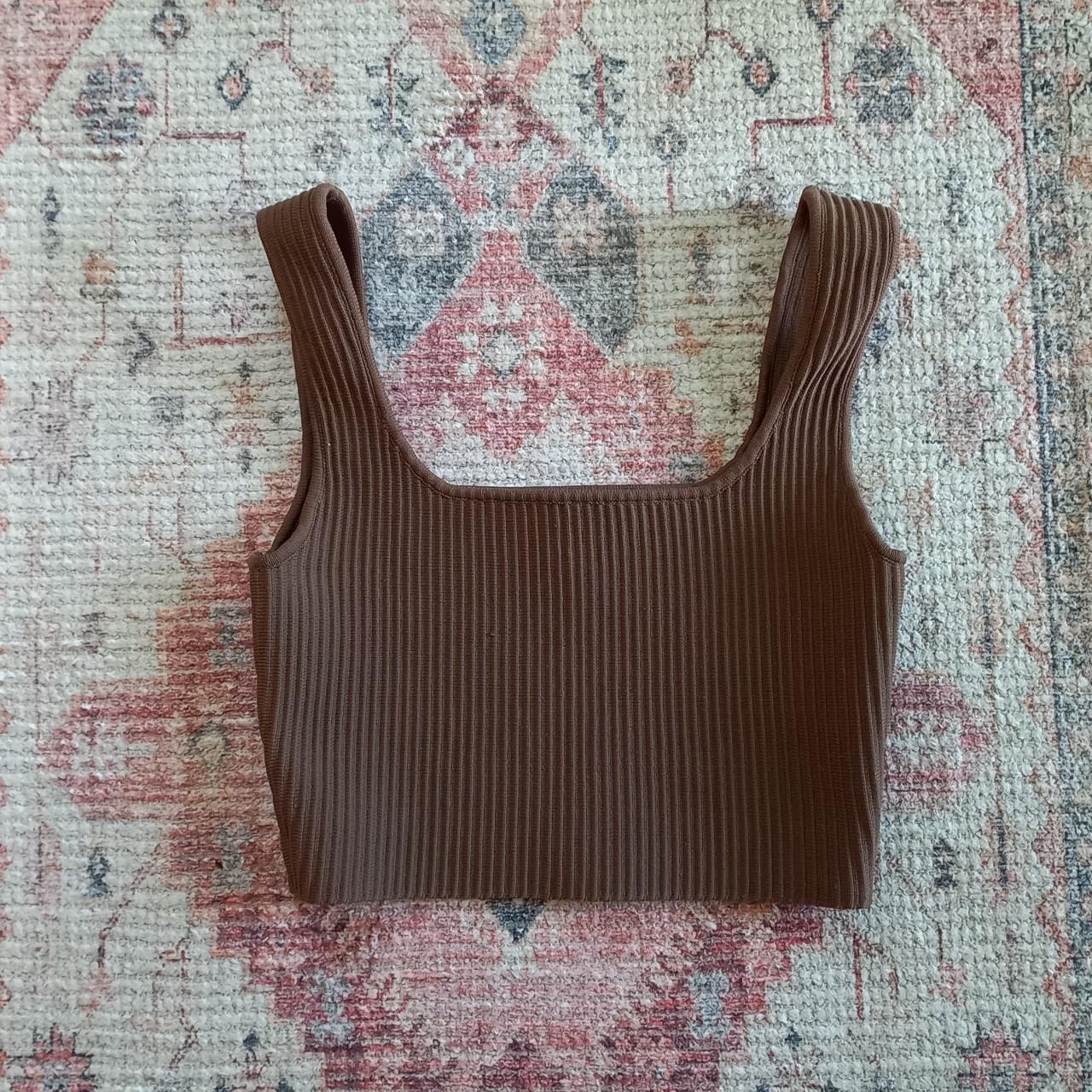 Ghanda brown crop top Size xs/s Made from lovely... - Depop