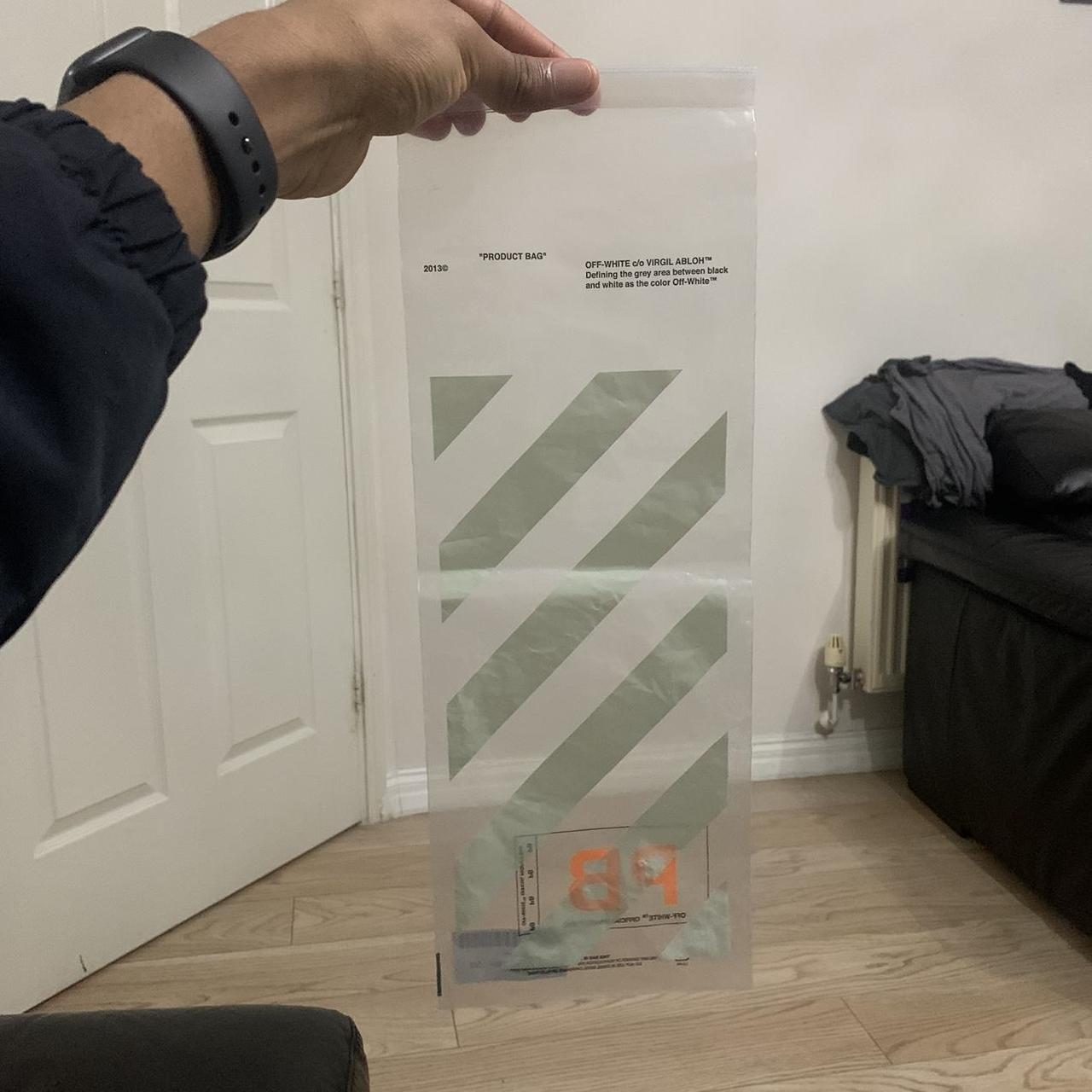 ‘Off-White’ arrow print face mask with Proven... - Depop