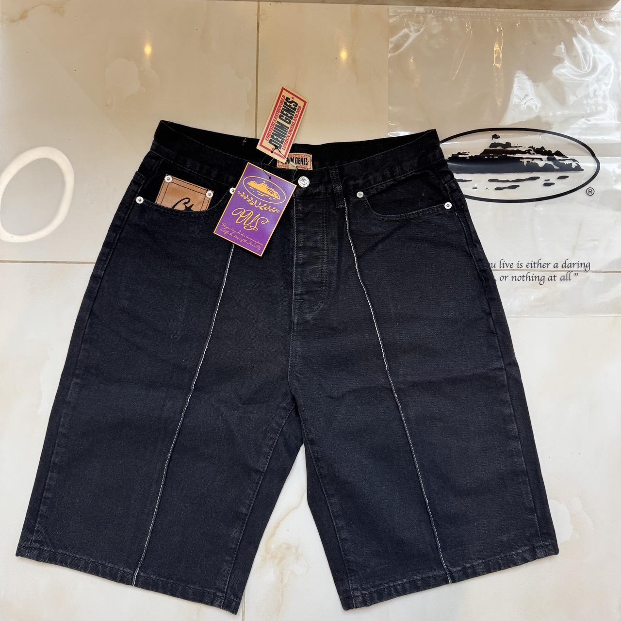 CORTEIZ BLACK DENIM JORTS • Size small • New with... | Depop