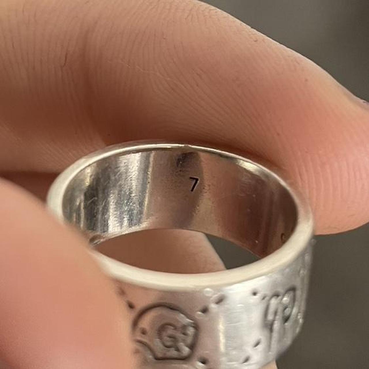 Gucci ghost skull ring in silver Rrp 255 Sadly does... - Depop