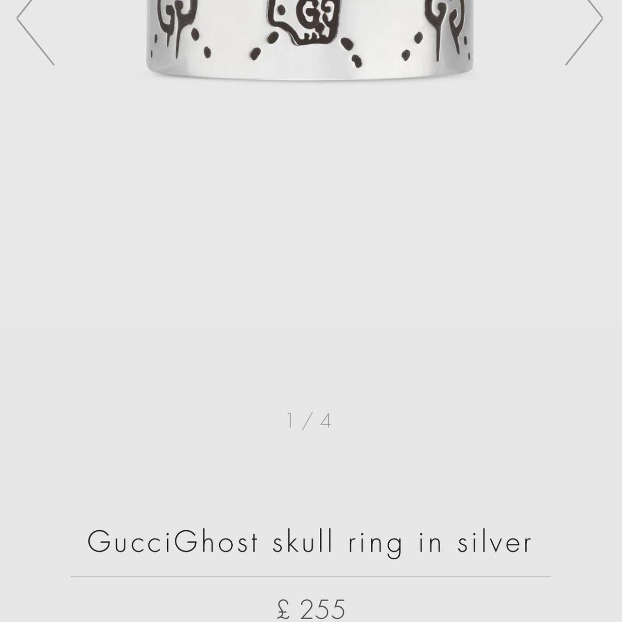 Gucci ghost skull ring in silver Rrp 255 Sadly does... - Depop