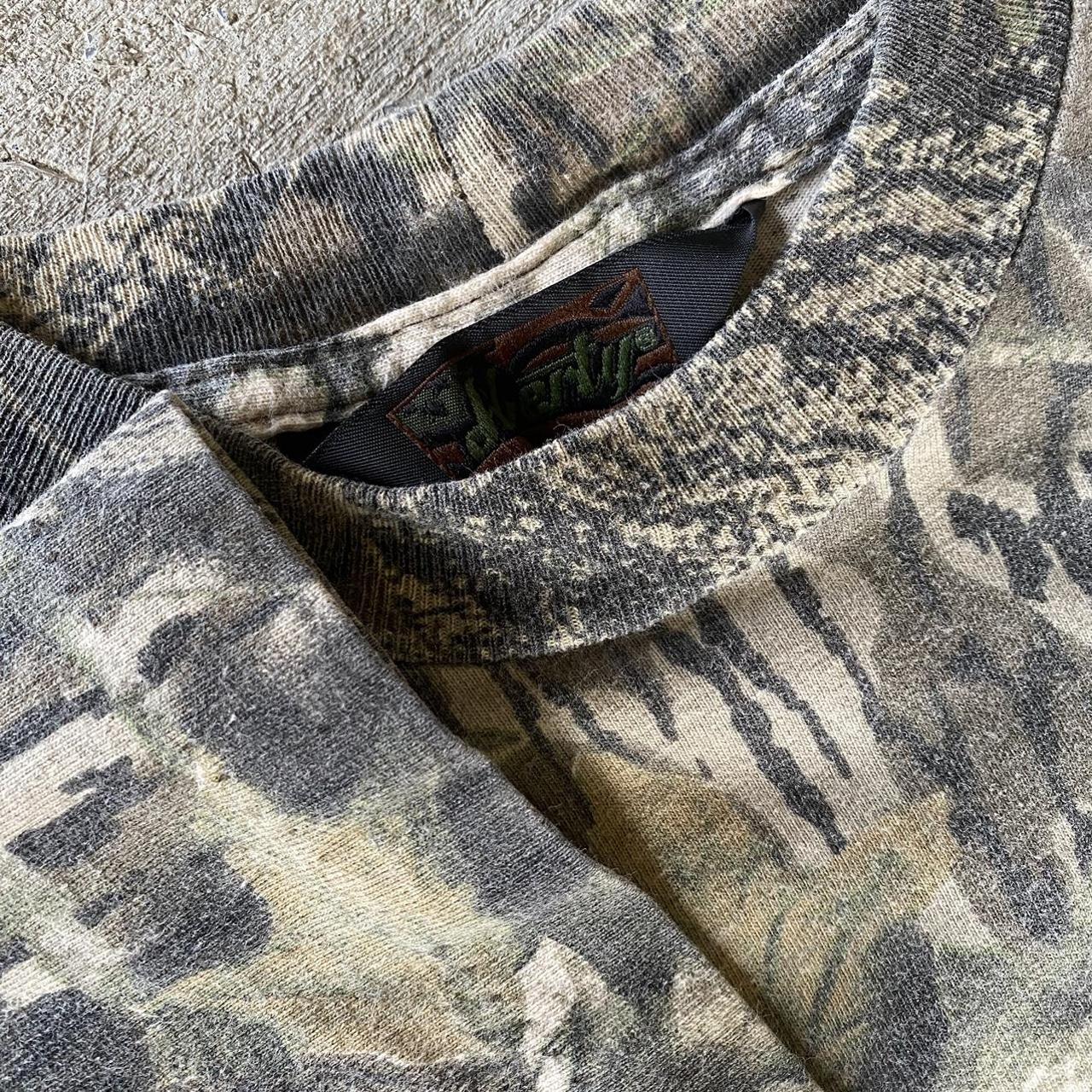 Vintage Camo Pocket Shirt Size L Length 27" Pit to... - Depop