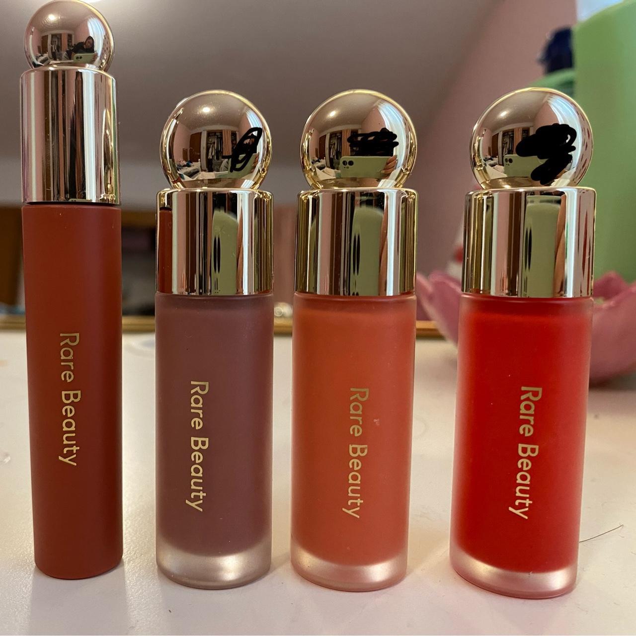 4 rare beauty collection - 3 shades of blush, 1 lip... | Depop