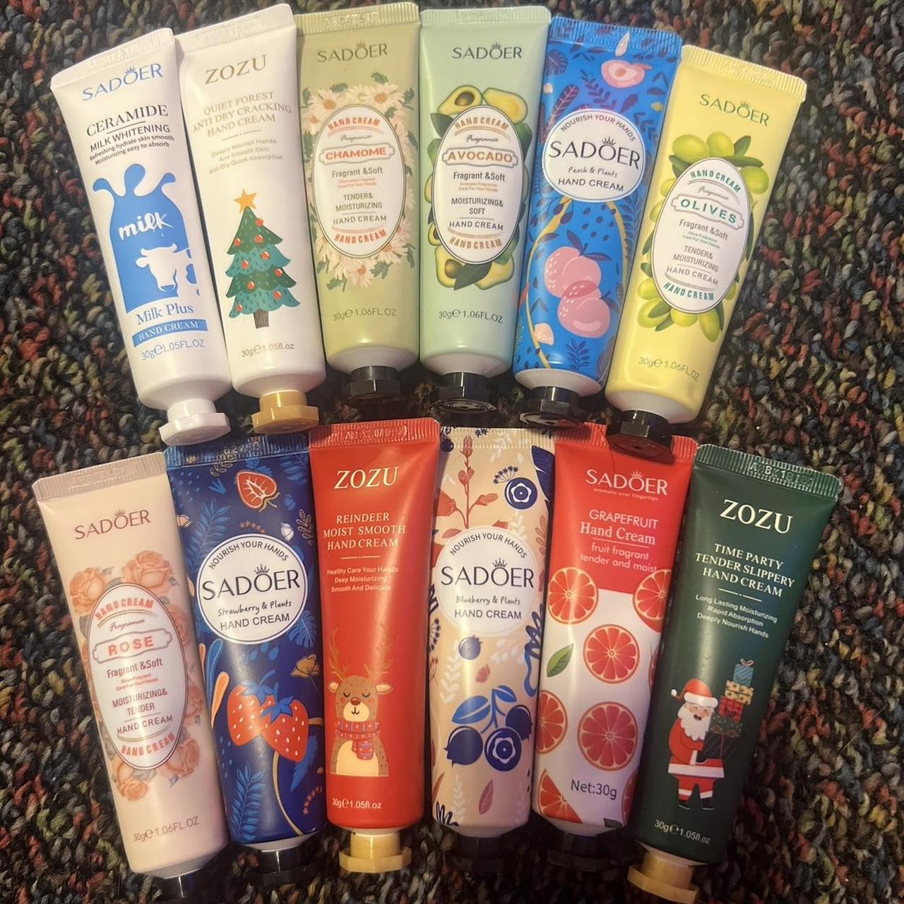 12 different hand creams - assorted scents including... - Depop