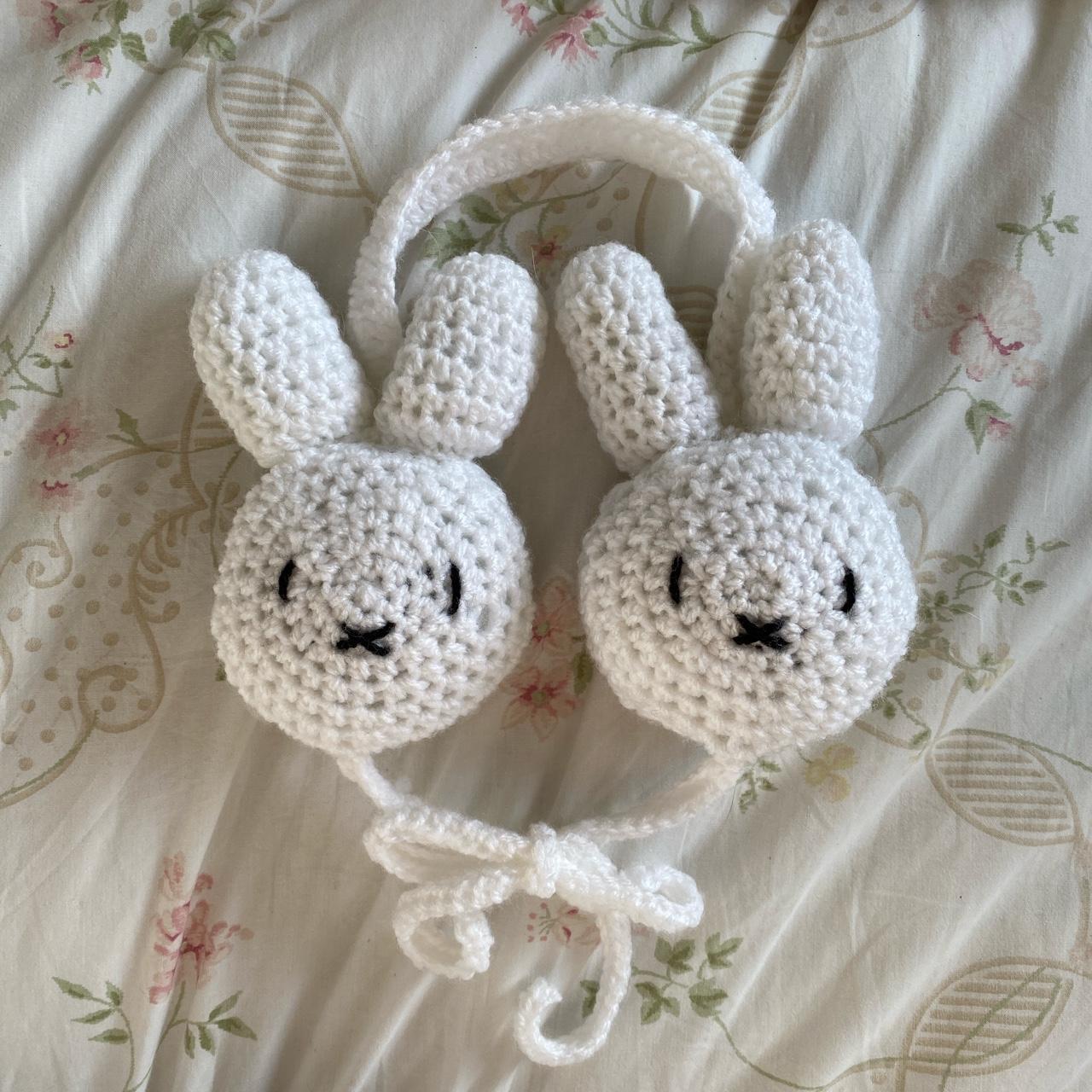 handmade crochet miffy ear warmers 🐰 #crochet... - Depop