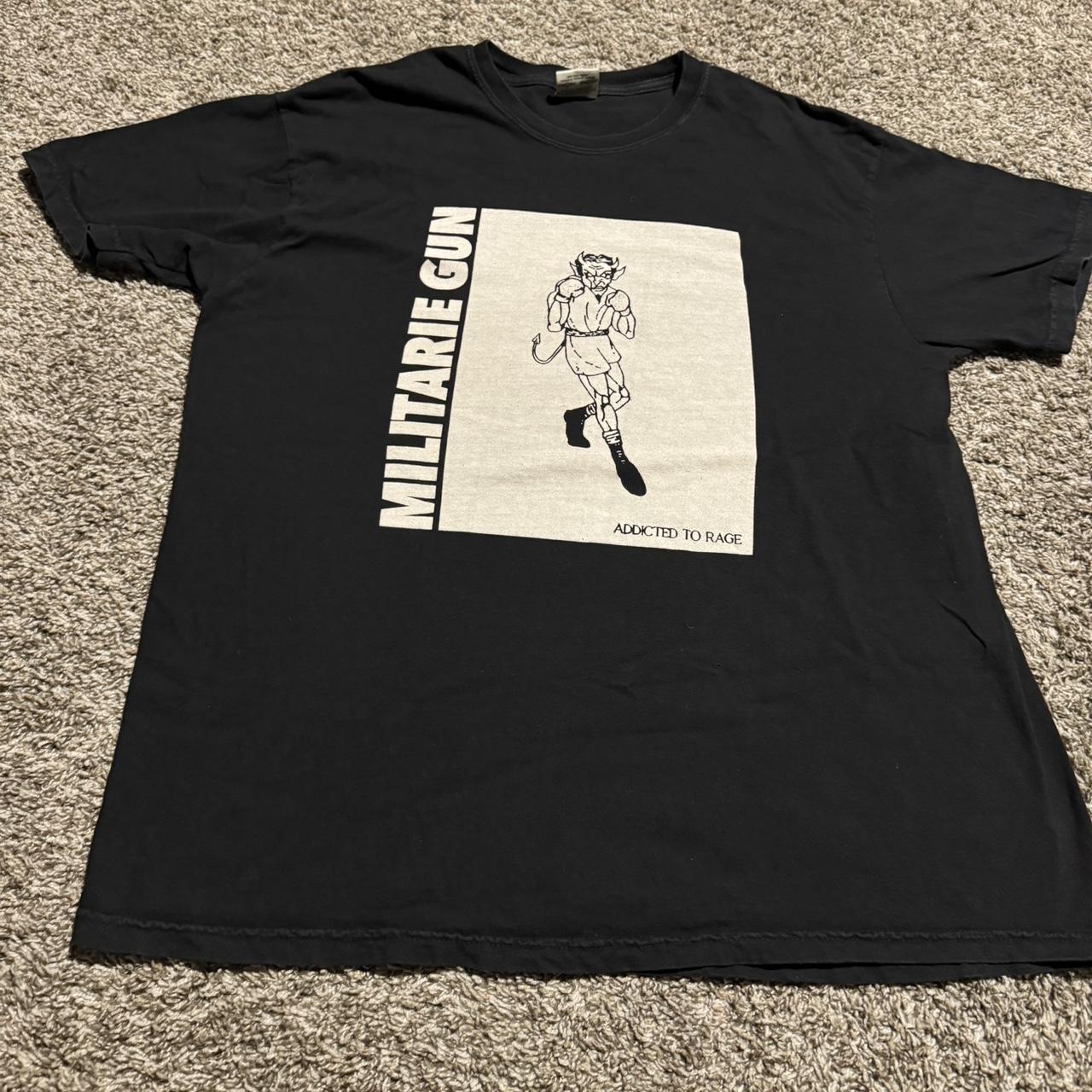 militarie gun addicted to rage shirt drain, sunami,... - Depop