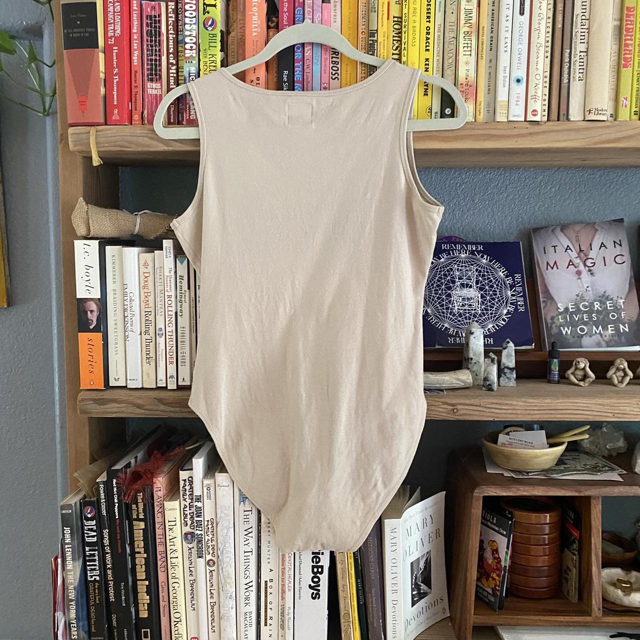 Women's Tan and Cream Bodysuit | Depop