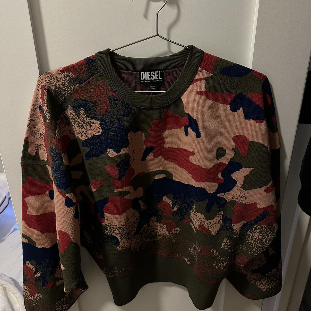 Diesel camo sweatshirt - Depop