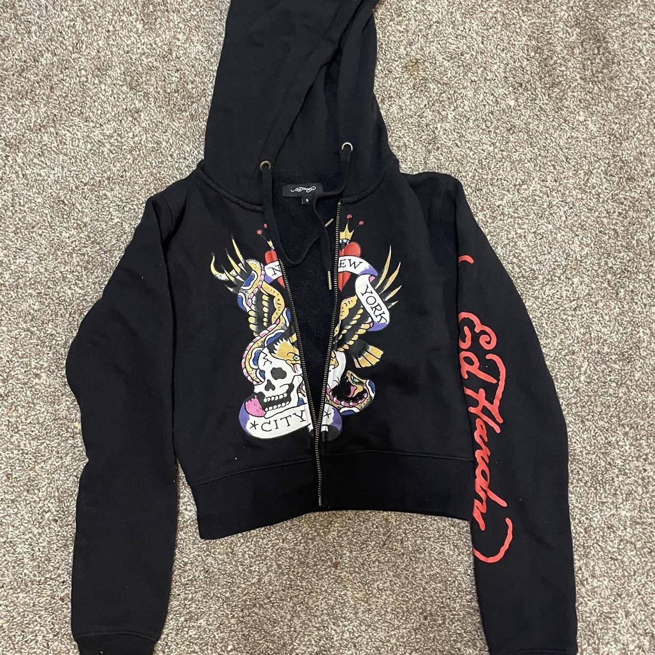 urban outfitters x ed hardy cropped zip up... - Depop