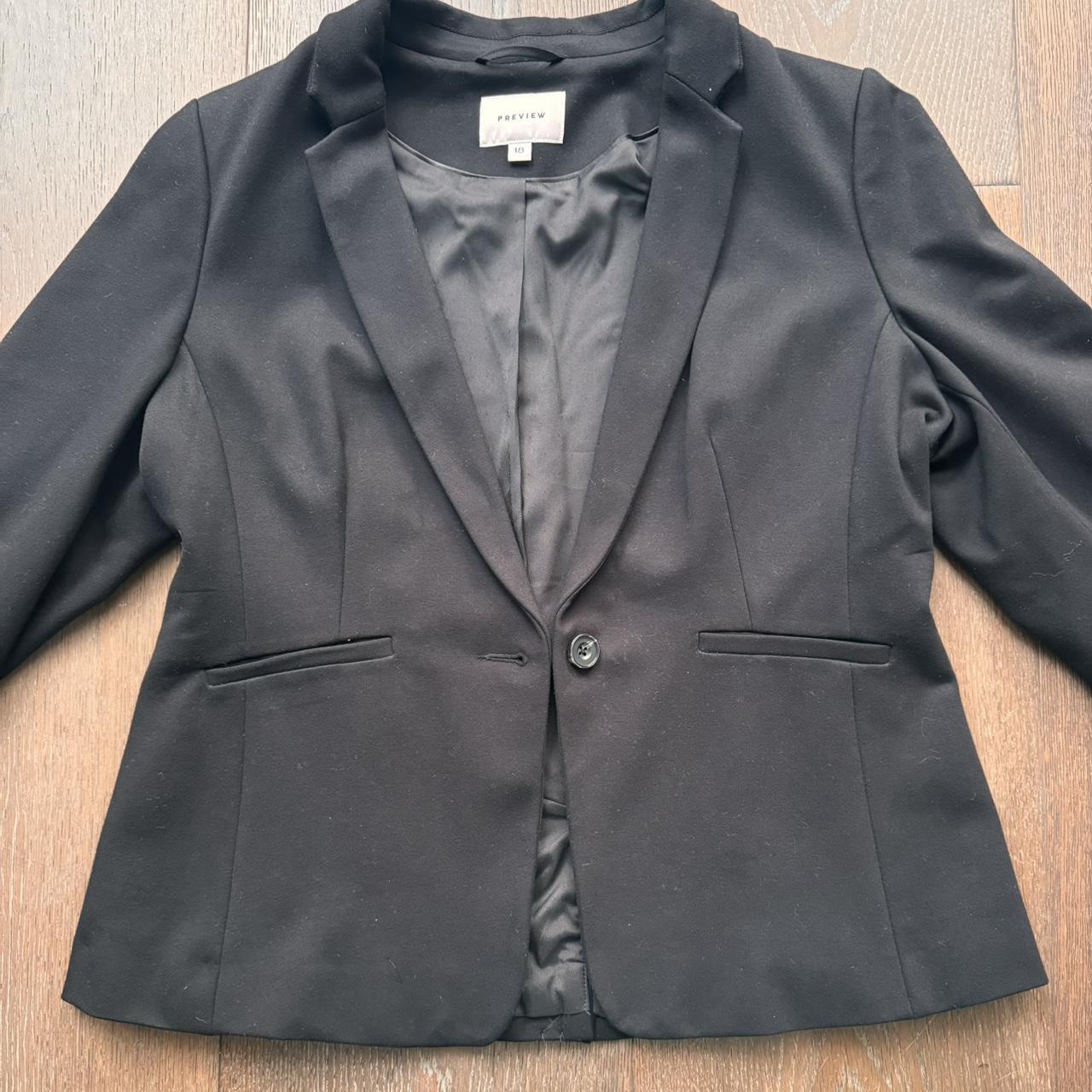Preview tailored black oversized blazer xx - worn... - Depop