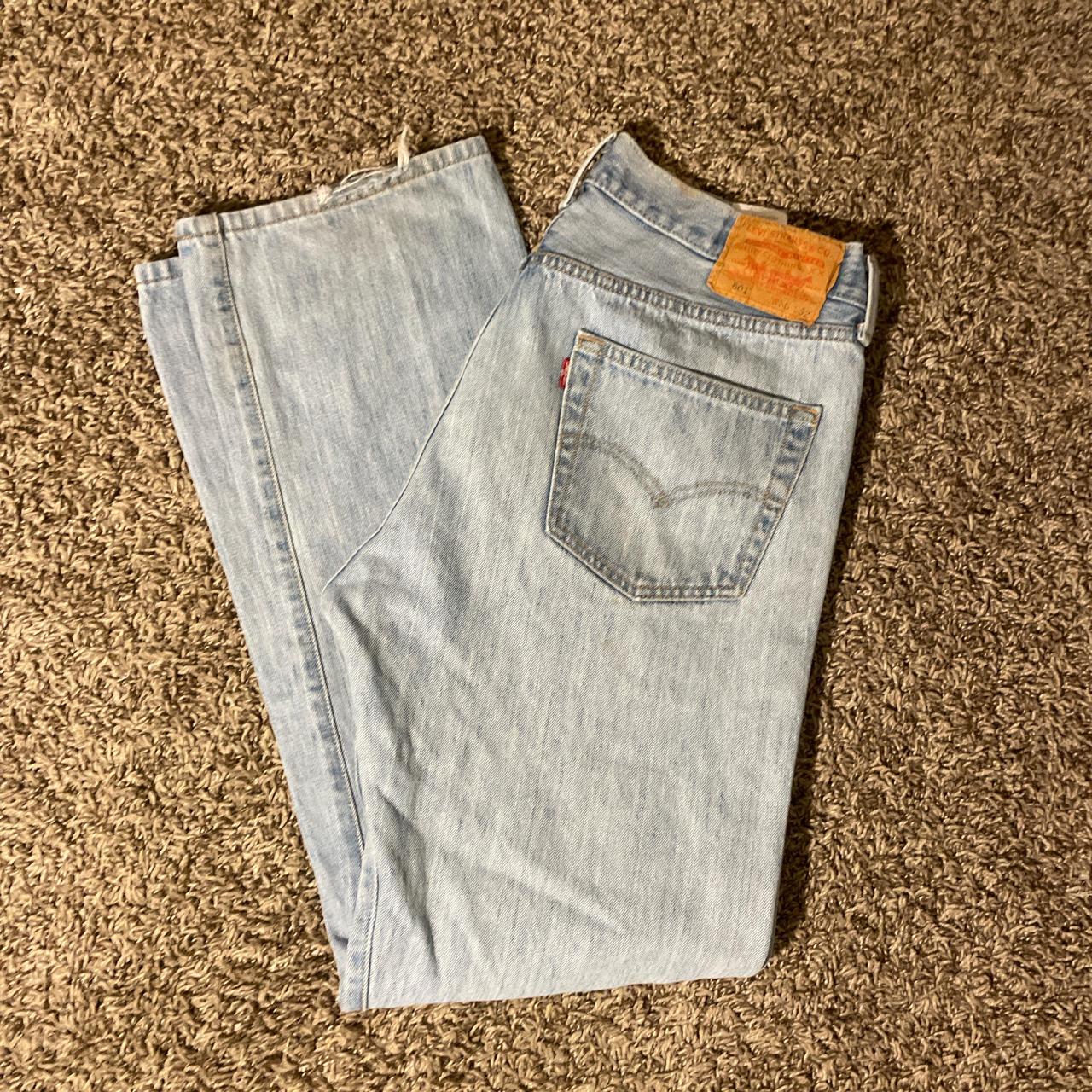 Light blue Levi’s: 501s size W 36L 32 - Depop