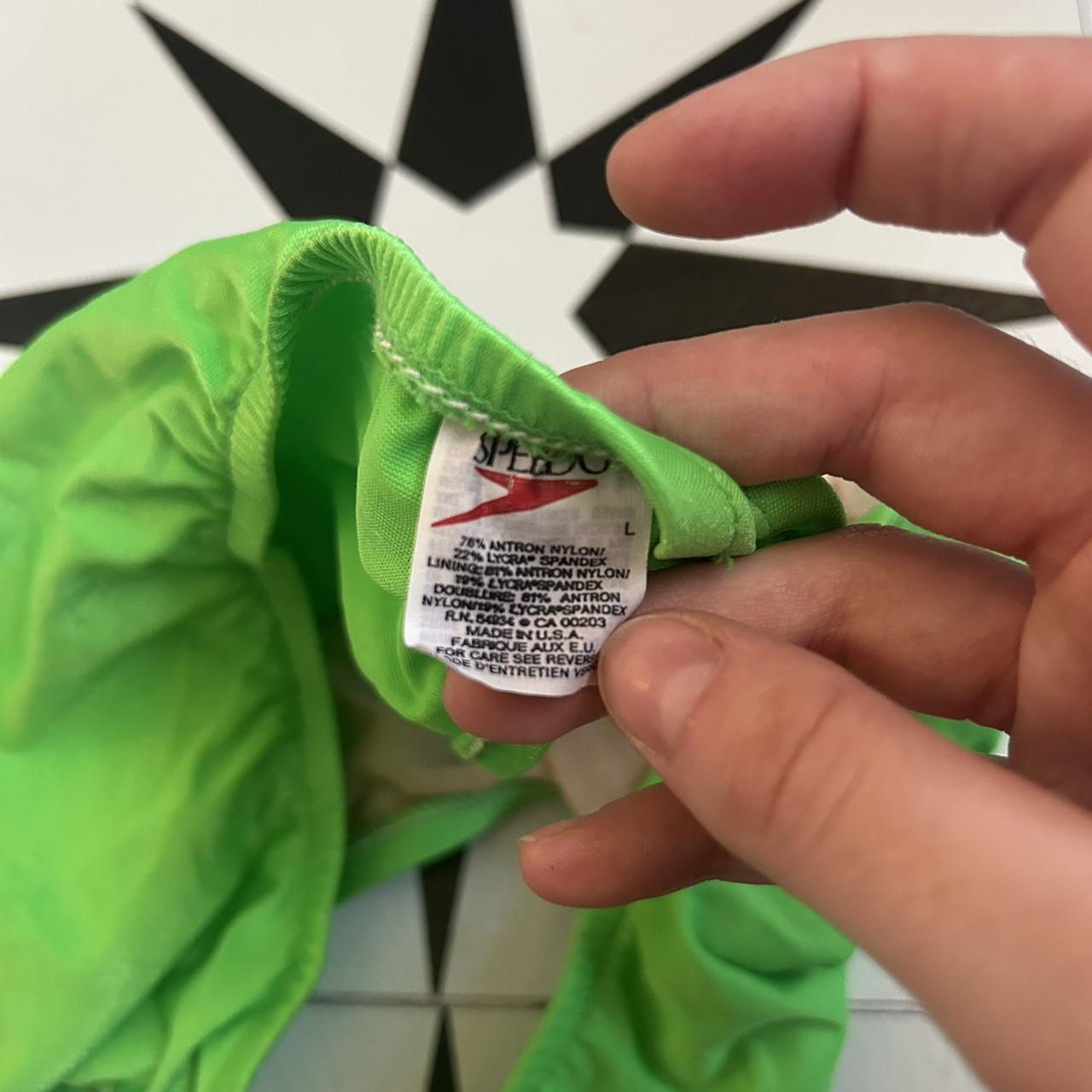 80s/90s Vintage Speedo Bikini in Neon Lime Green.... - Depop