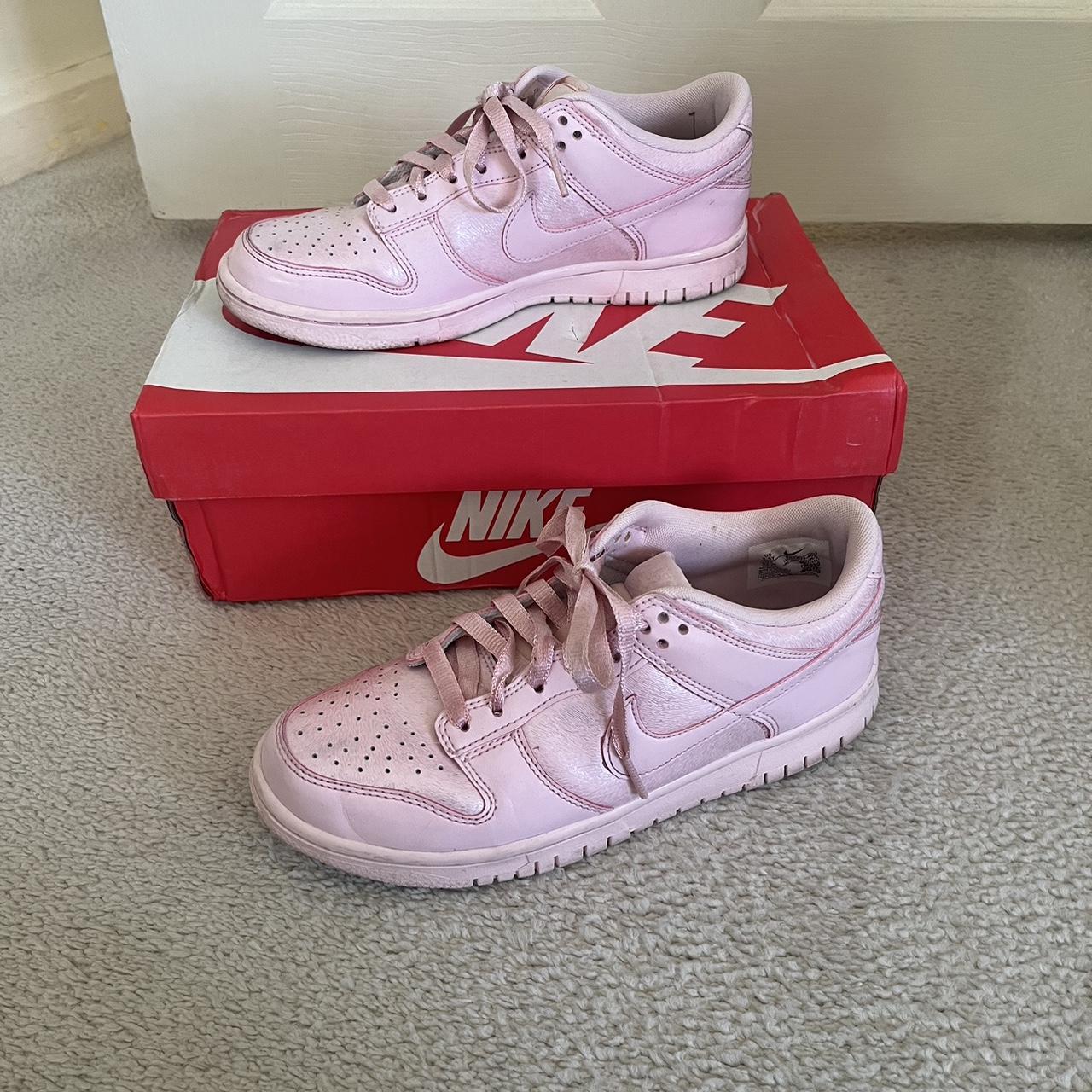 Pink Nike dunks Size - 5 Selling as I never wear - Depop