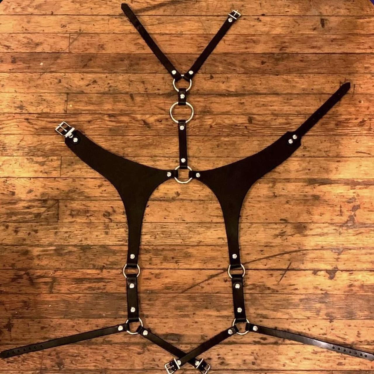 Genuine leather body harness made by bdsfemme no... - Depop