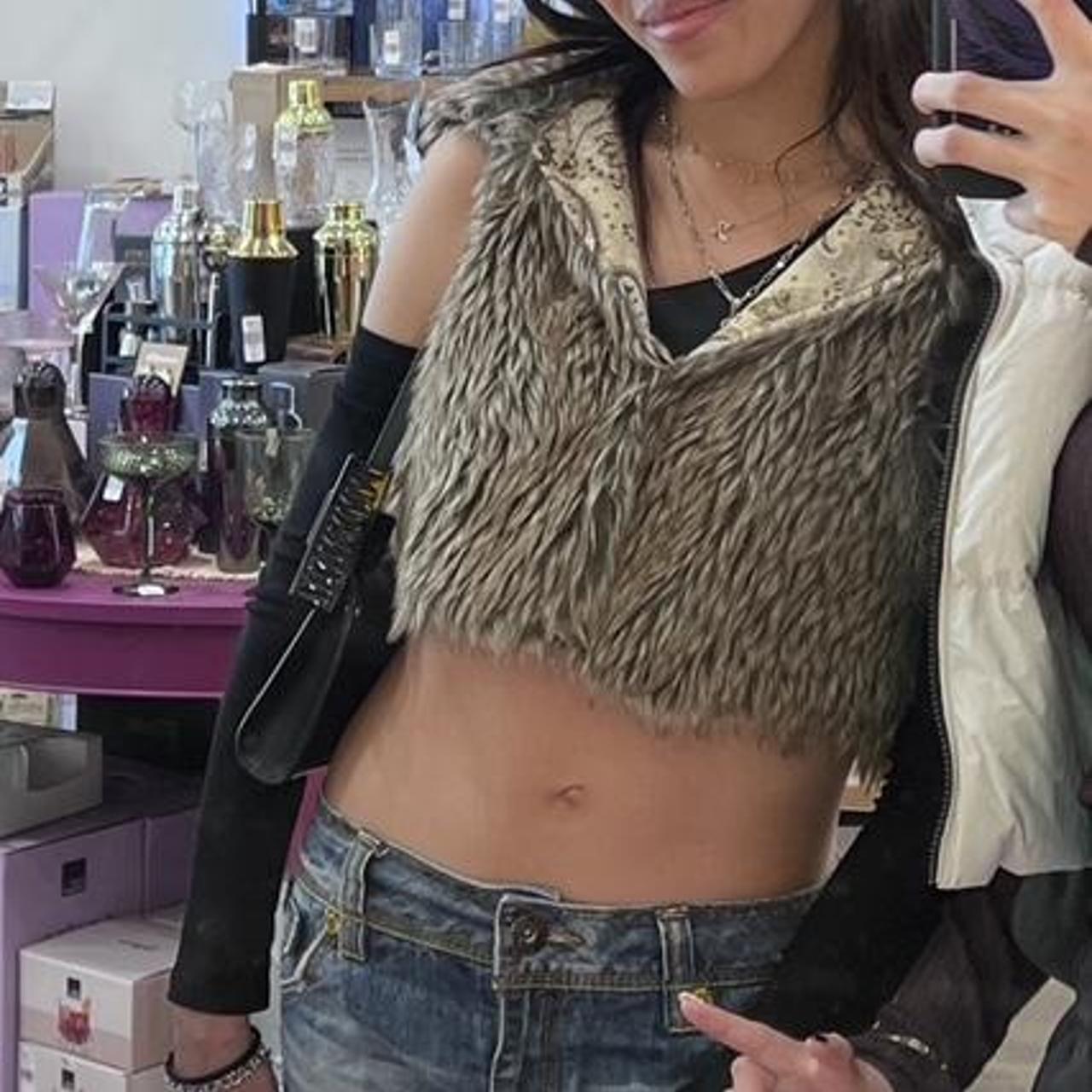 Vintage thrifted fur vest. An absolute beauty, size... - Depop