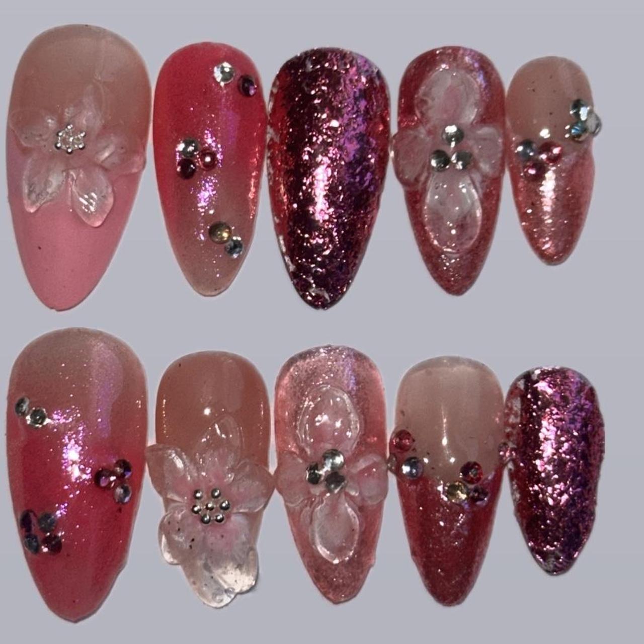 Pretty pink freestyle press on nail set Please... - Depop