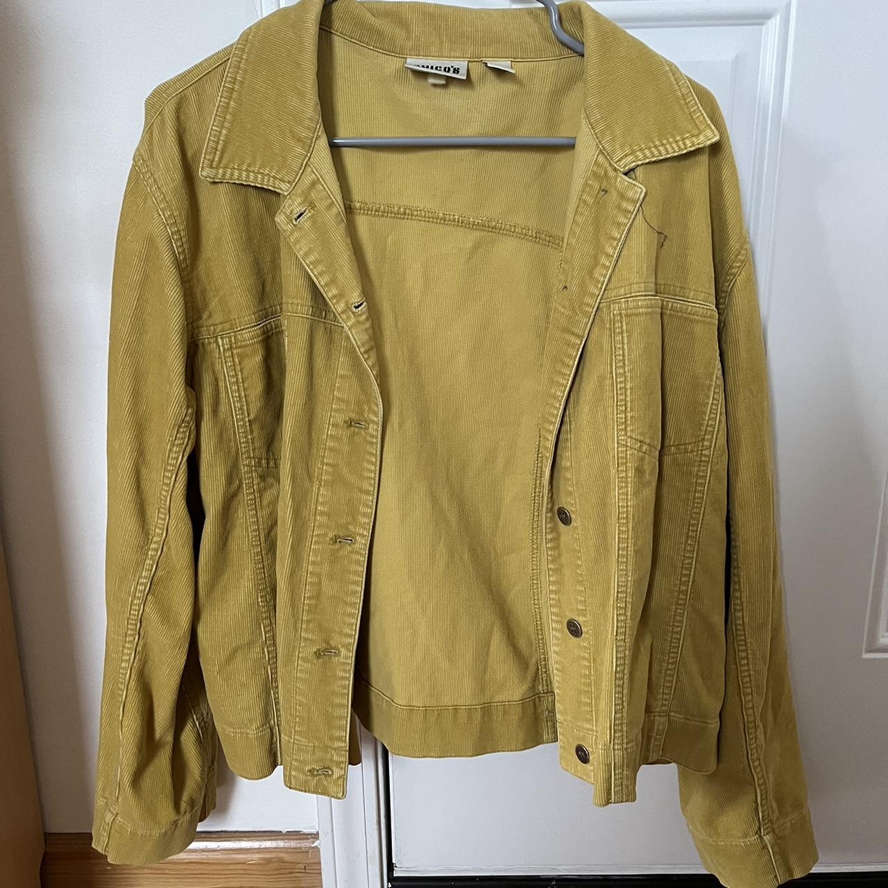 Vintage Golden Yellow Corduroy Jacket in great... - Depop
