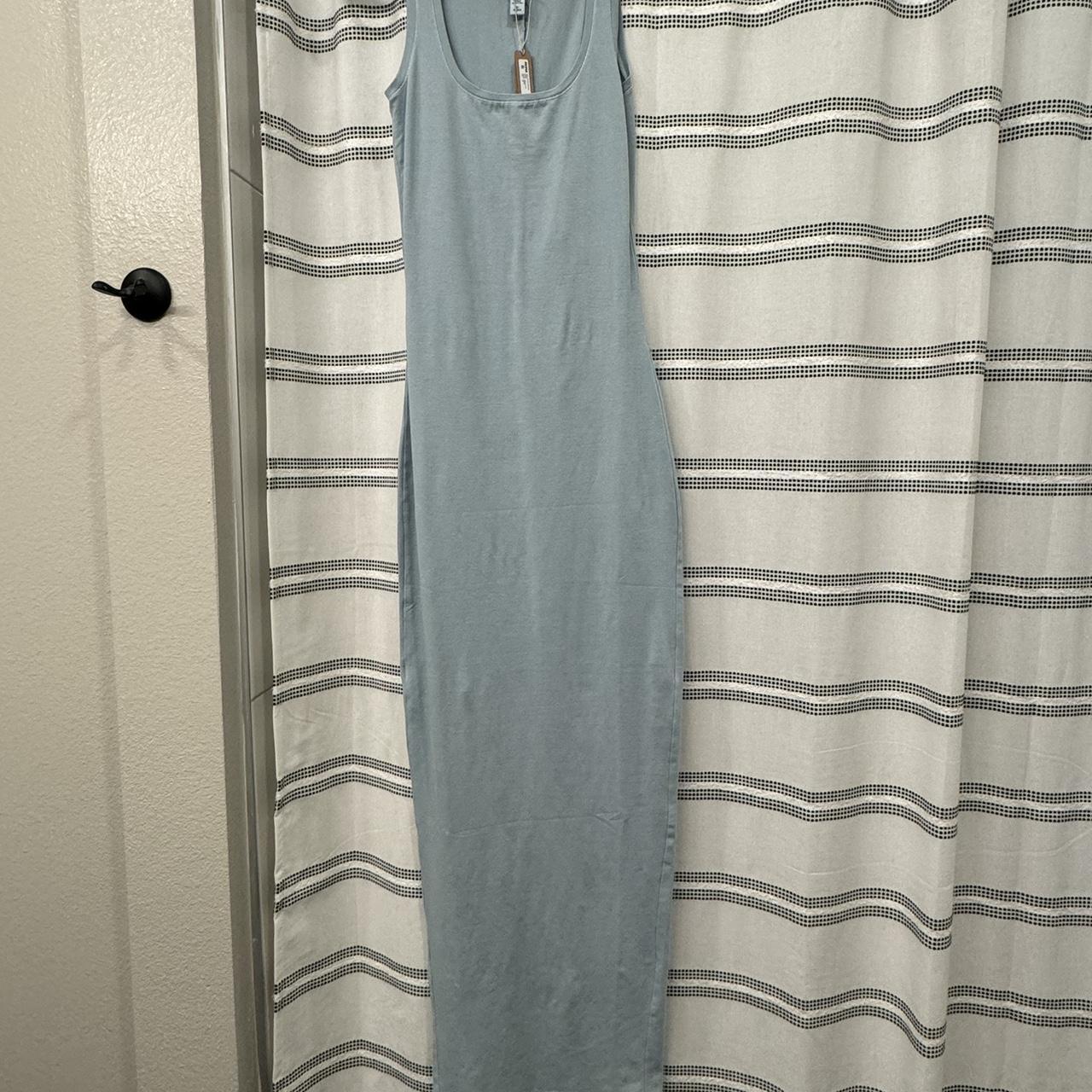 SKIMS new vintage scoop neck long dress - blue never... - Depop