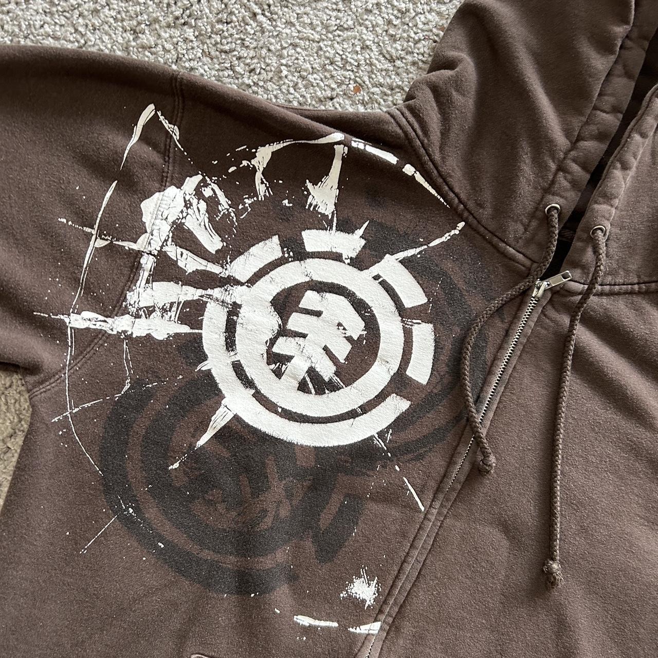 Awesome brown element zip up hoodie with a sick... - Depop