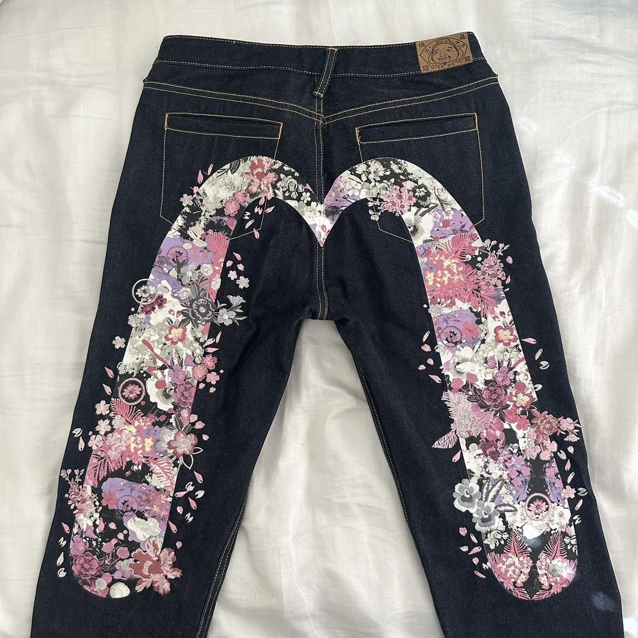 Women’s Evisu Jeans Evisu Multiflora Daicock Denim... - Depop