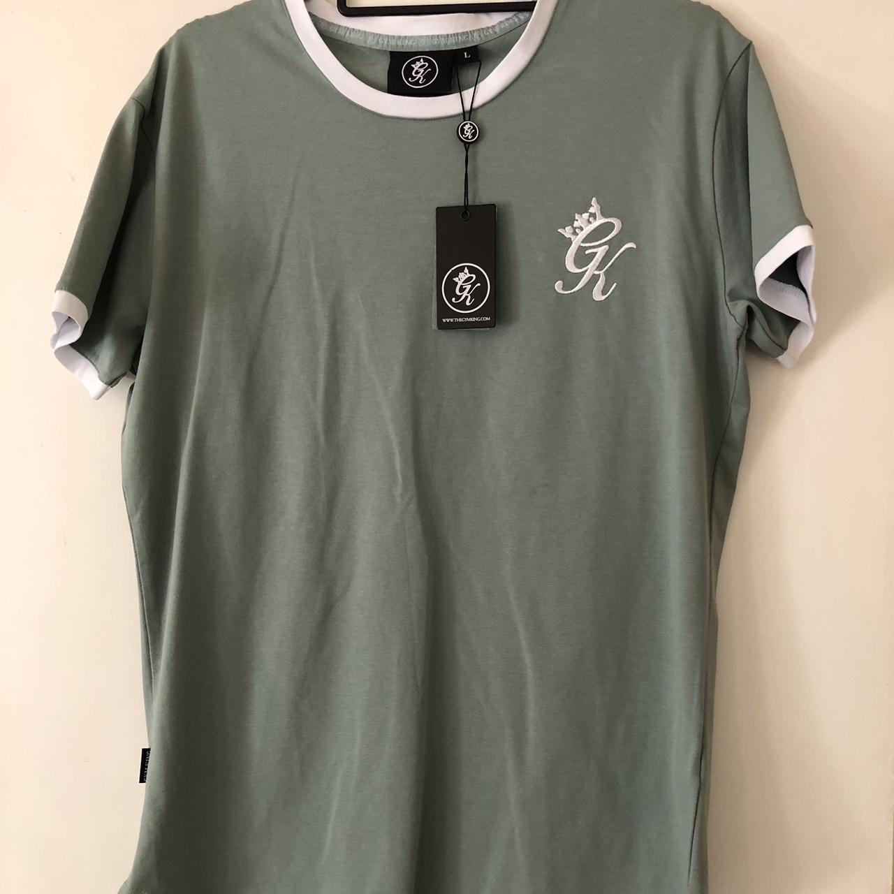 Gym Shark T Shirt Ringer Tee Size Large - P2P... - Depop