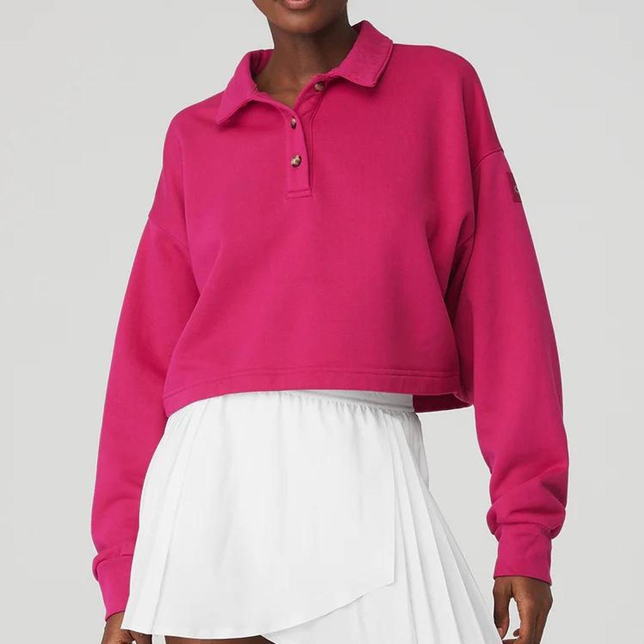 ALO Yoga Henley Polo Pullover Size XS (2-4) in... - Depop