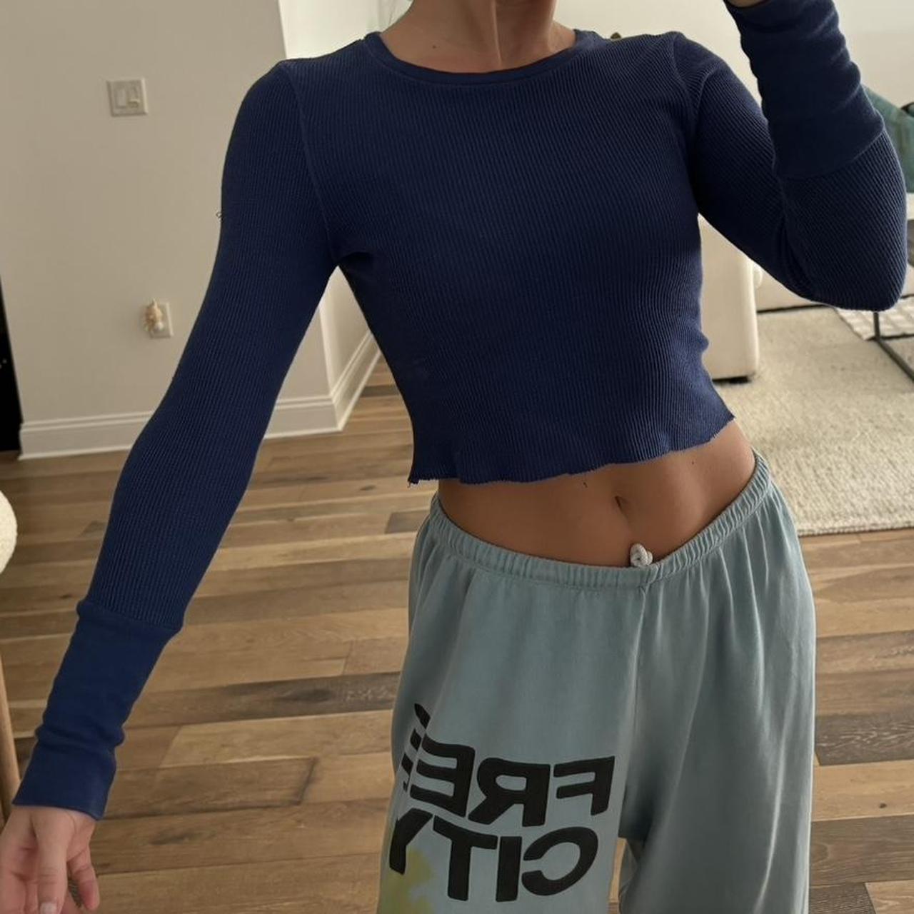 Bobi Revolve Cropped Long Sleeve Thermal Tee -... - Depop