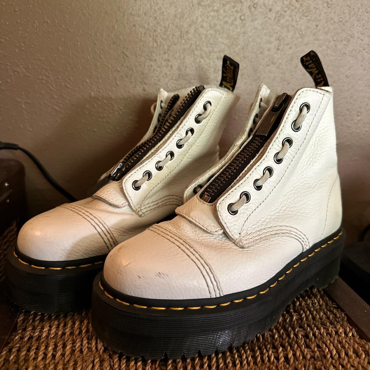 Dr martens white Sinclair boots Scuffing on the toes - Depop