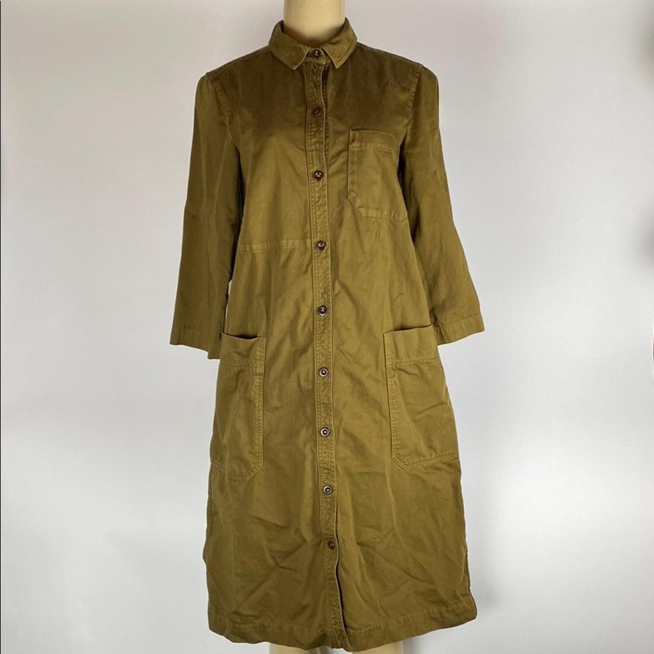 Toast Button Down Shirt Dress Front Pockets 3/4... | Depop