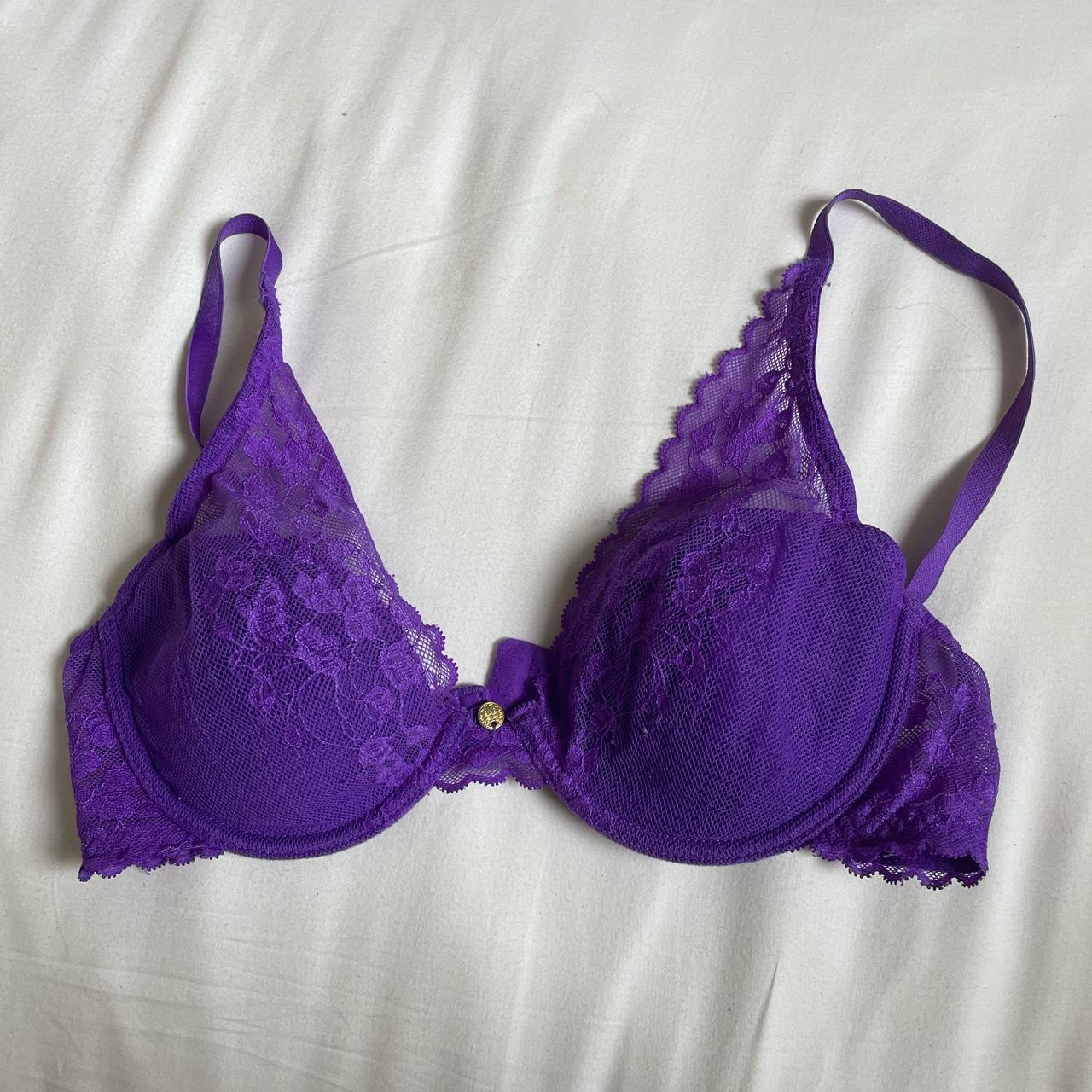 Beautiful vintage purple lace bra from Nordstrom... - Depop