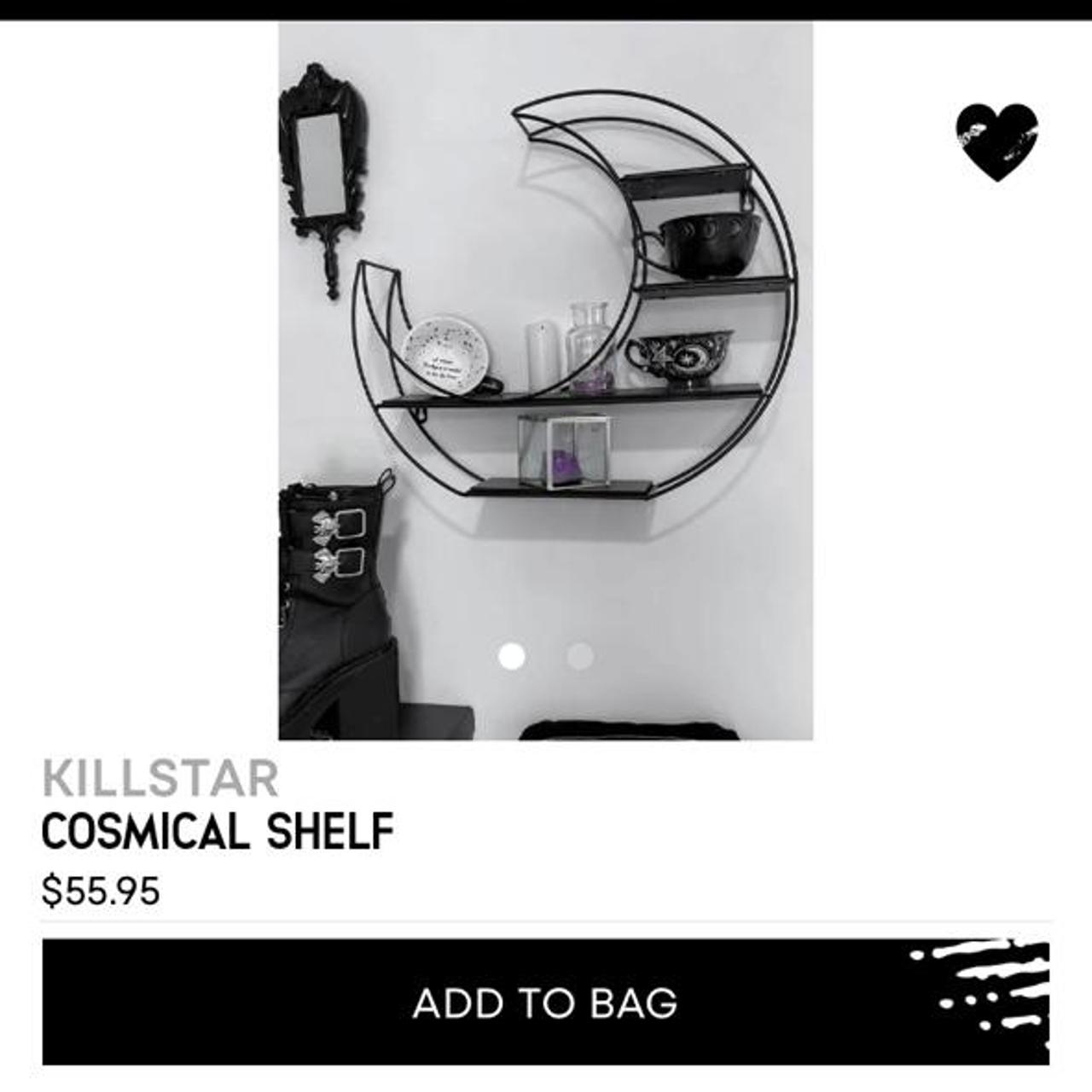 Killstar cosmical metal shelf, moon shaped wall... - Depop