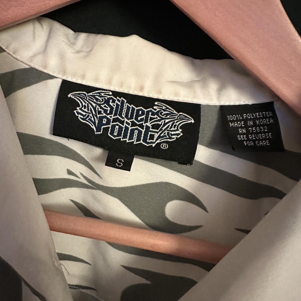 Vintage brand Silver Point white, blue and gray... - Depop