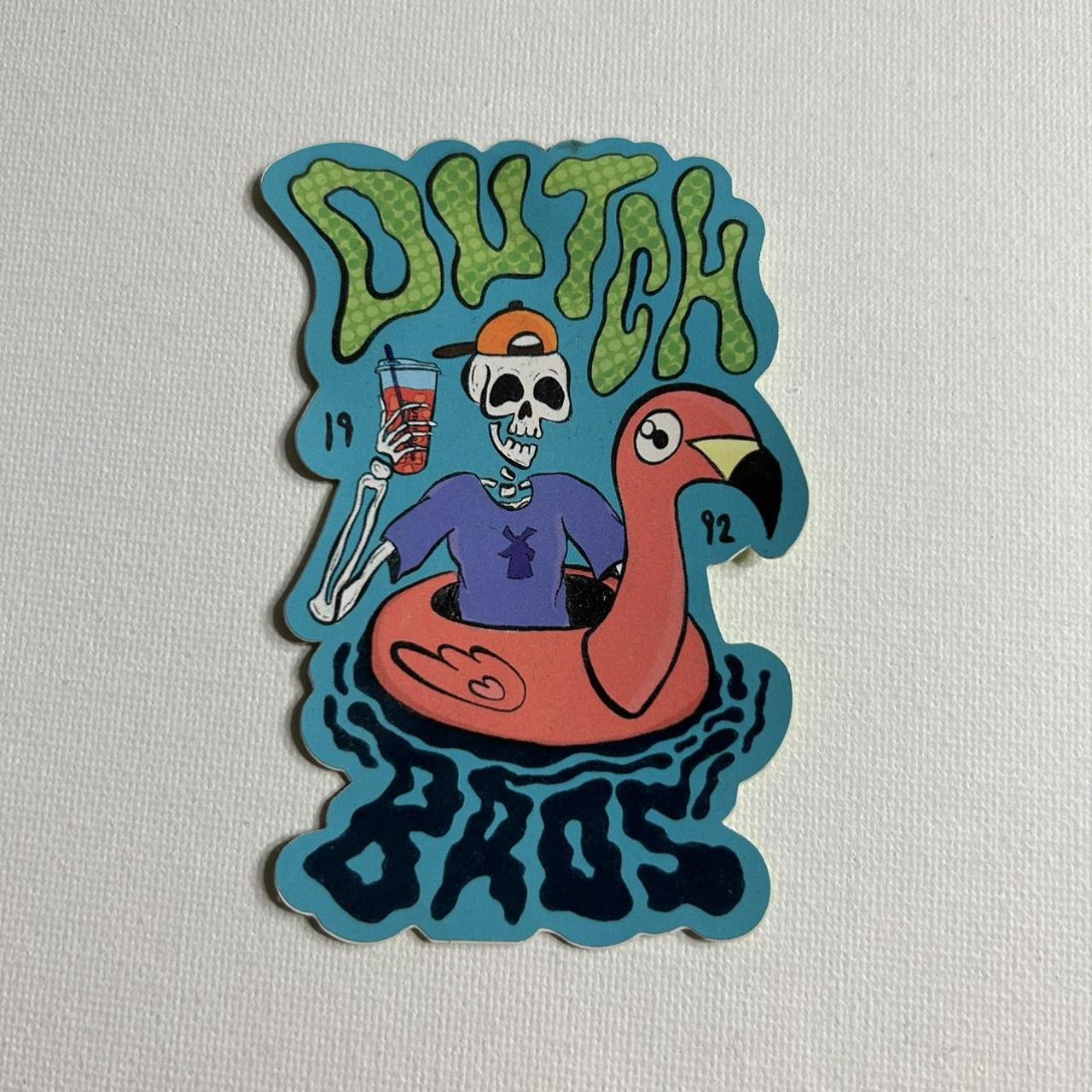 Dutch Bros Coffee Skeleton Pool Sticker In my... - Depop