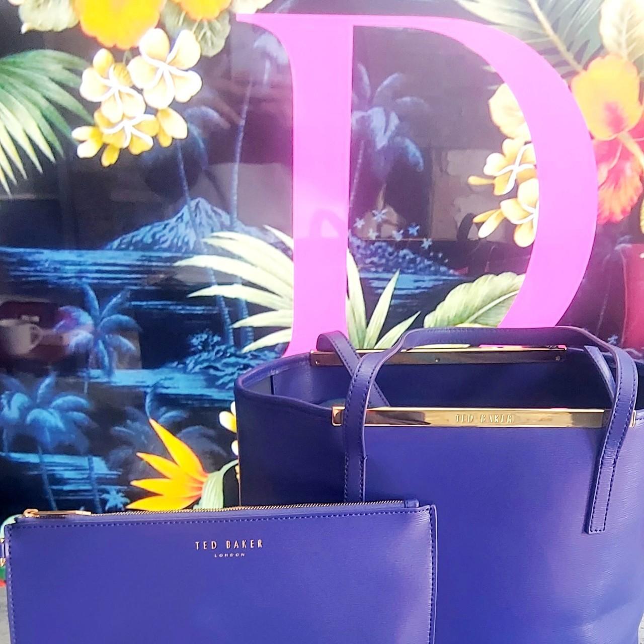 BNWT Ted Baker light blue leather Large tote Double... - Depop