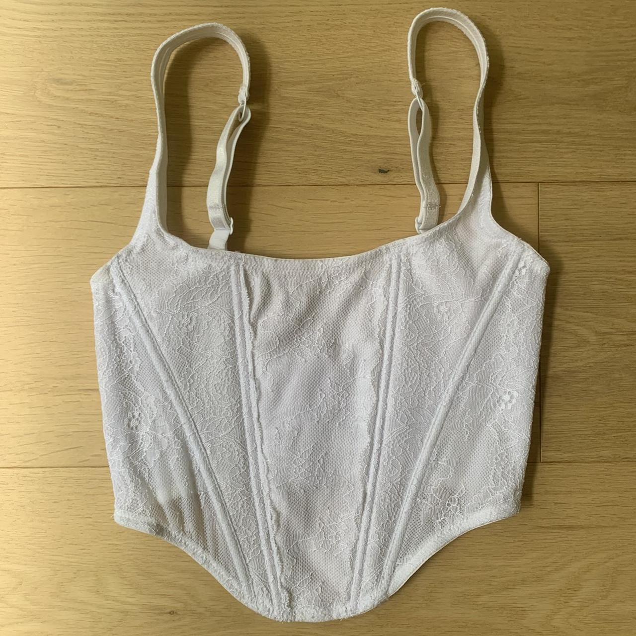 Supre white lace corset size xxs/4 Brand new In... - Depop