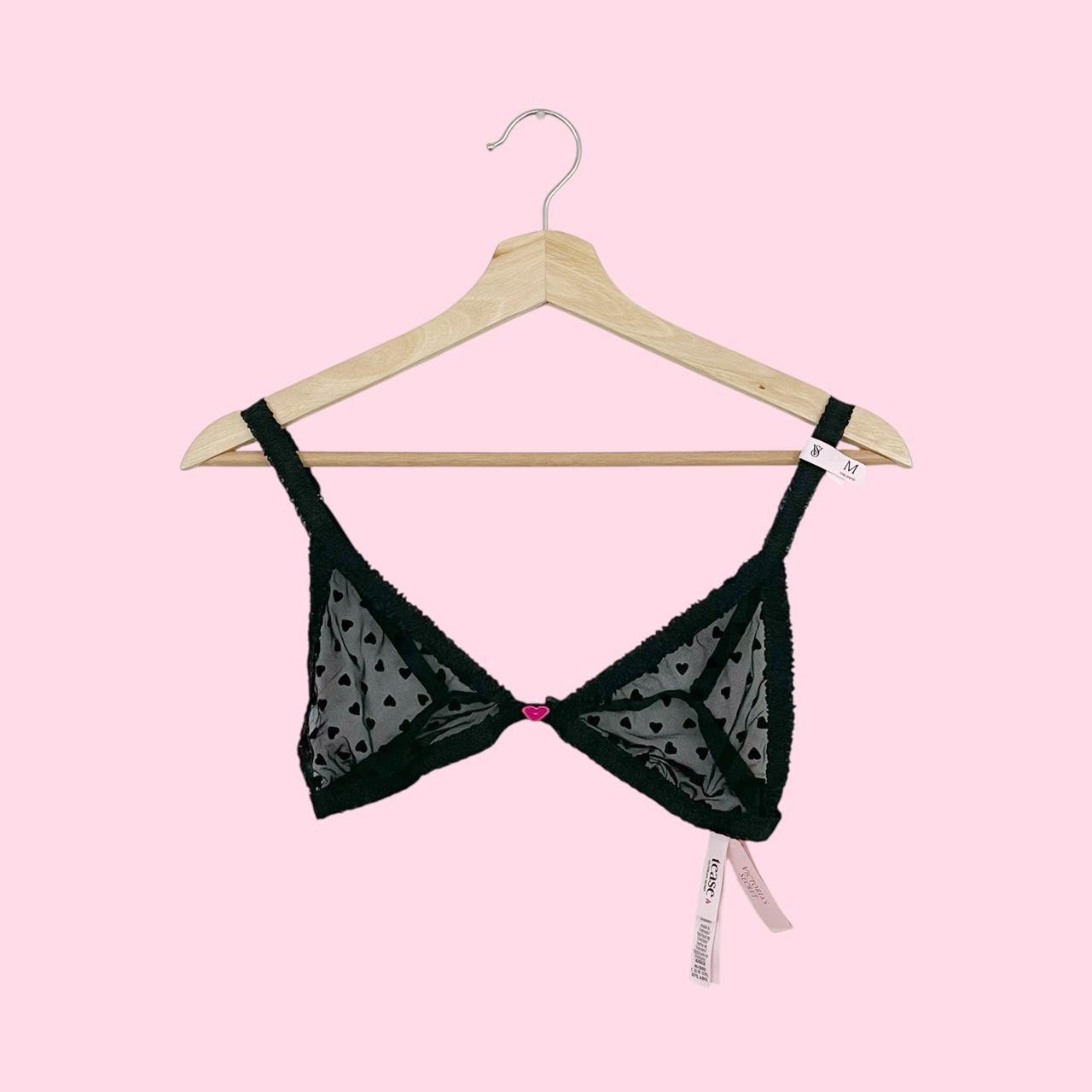 VICTORIA'S SECRET TEASE MESH HEART BRALETTE •... | Depop