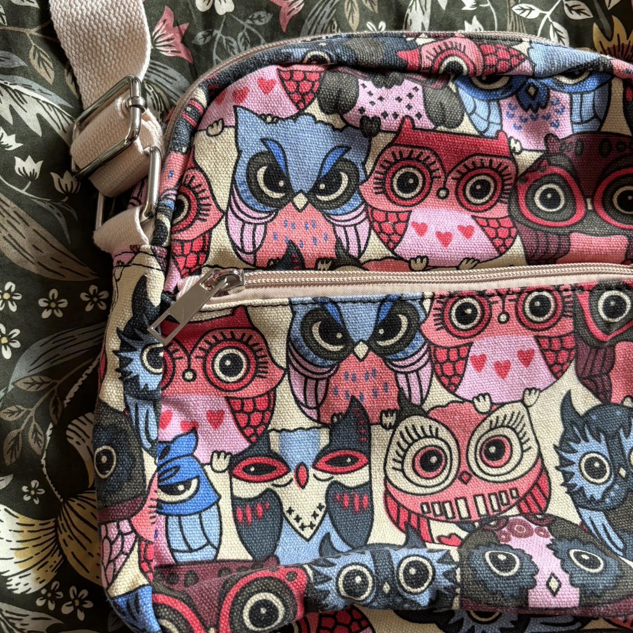 Owl print side bag #earthy #twee - Depop