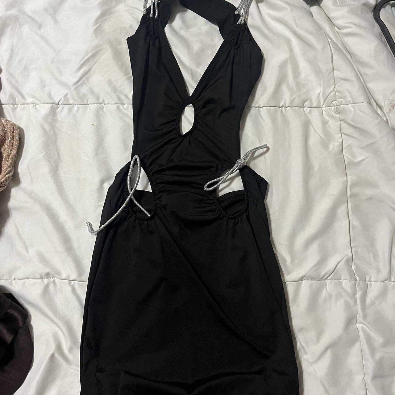 Black cut out club dress - Depop