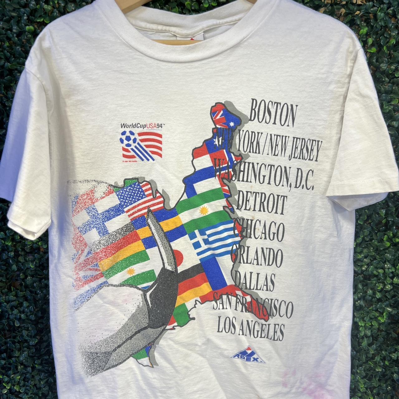 Vintage World Cup 1994 Graphic Tee Shirt Mens Size... | Depop