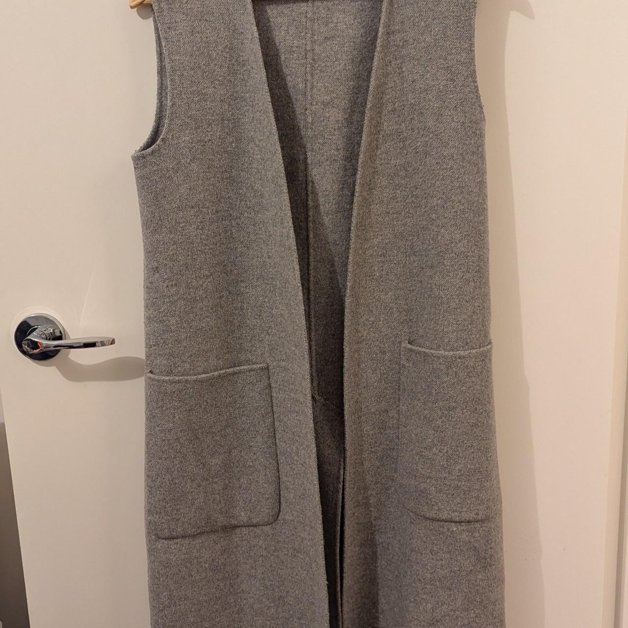 Women's Zara sleeveless wool coat size S I'm a size... | Depop
