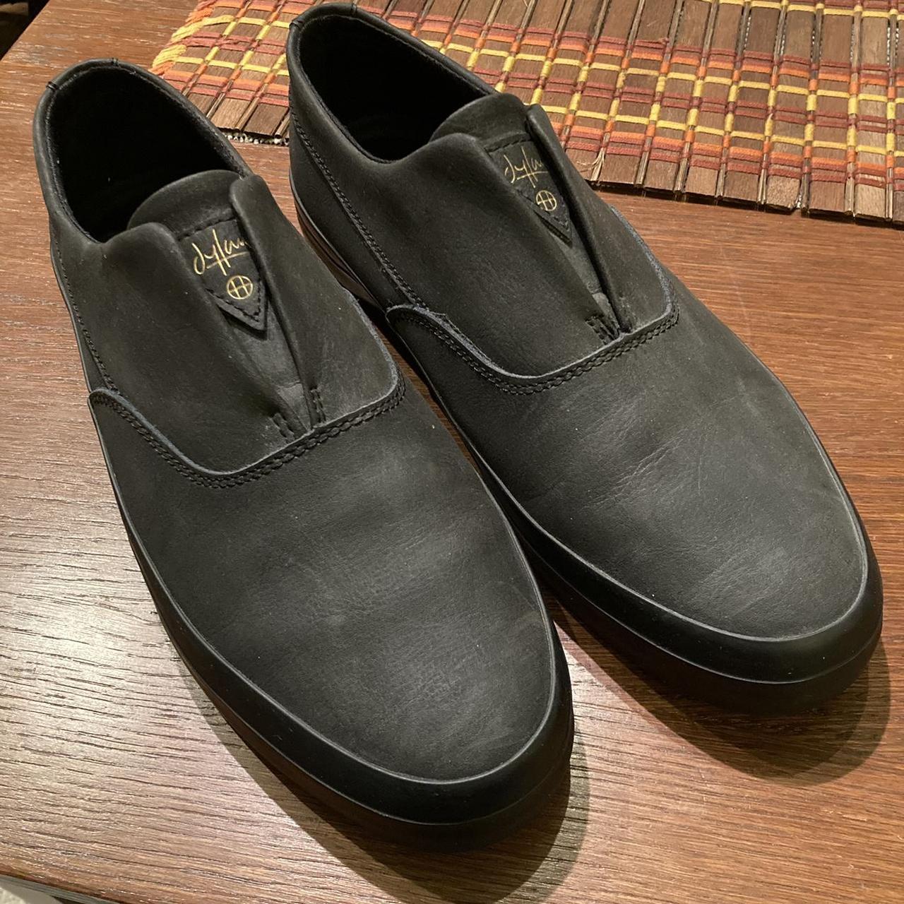 Huf Dylan Rieder Slip on Black/Charcoal matte... - Depop