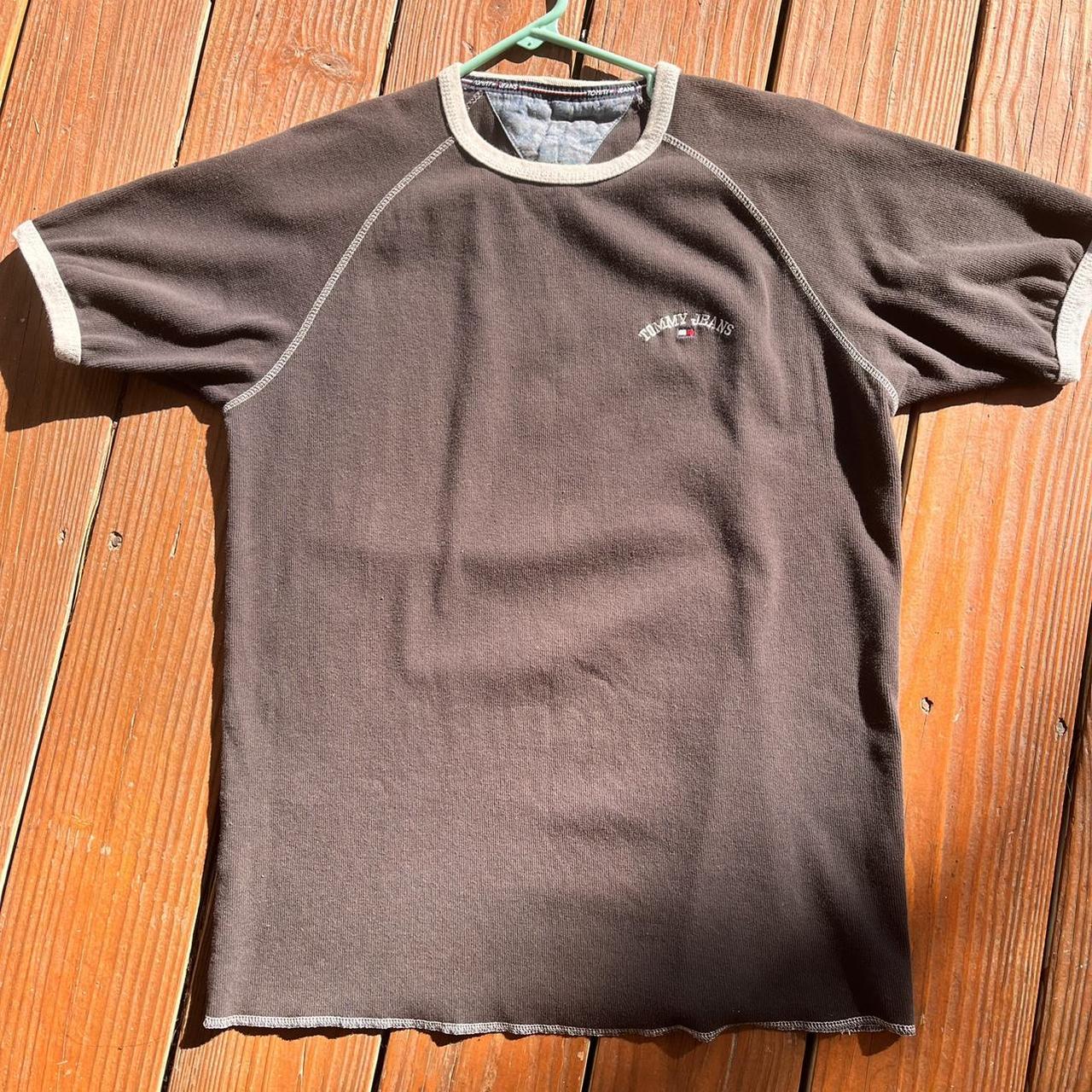 Basic Tommy Jeans NAVY BLUE ribbed ringer tee with... - Depop