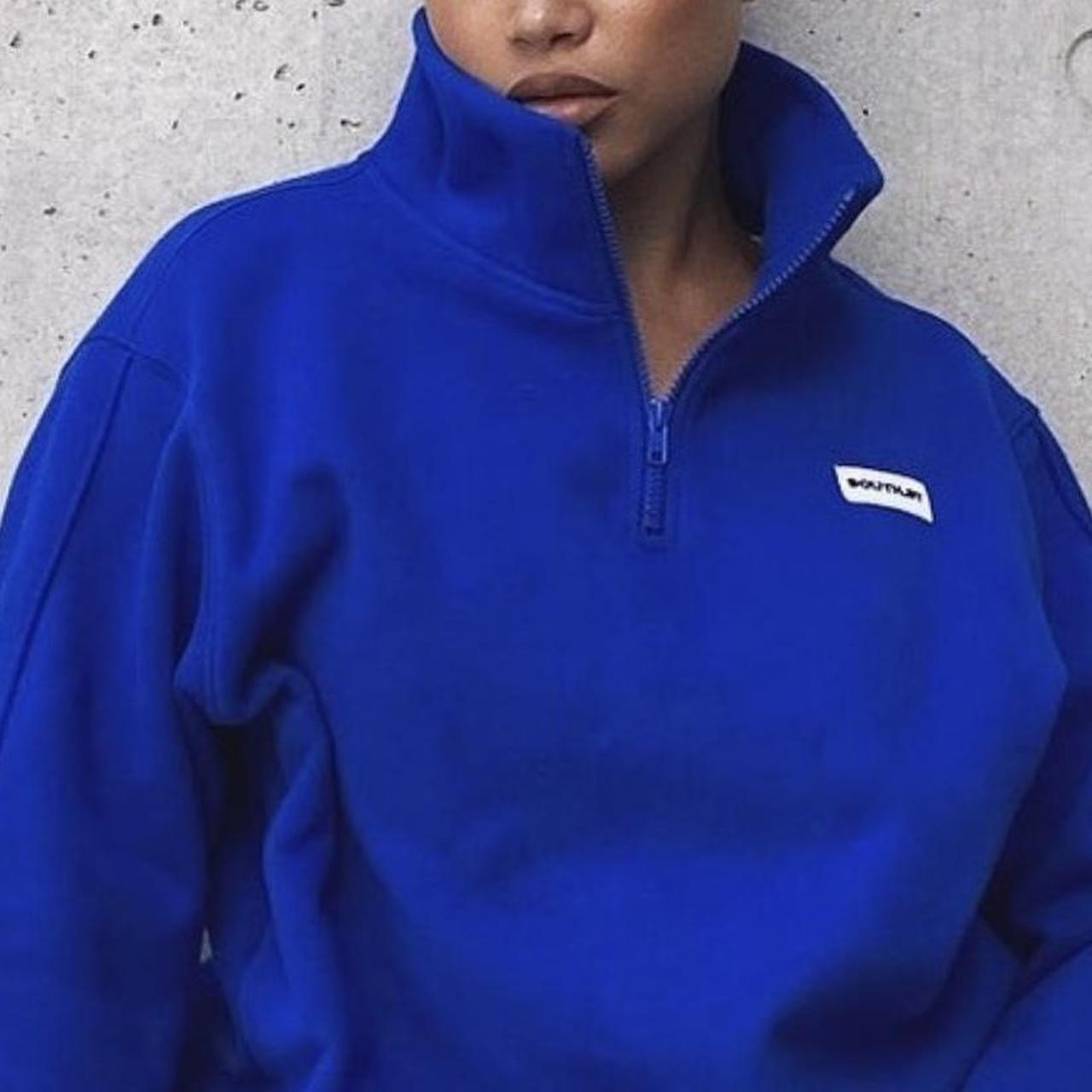 South ST cobalt royal blue quarter zip jumper Size... | Depop