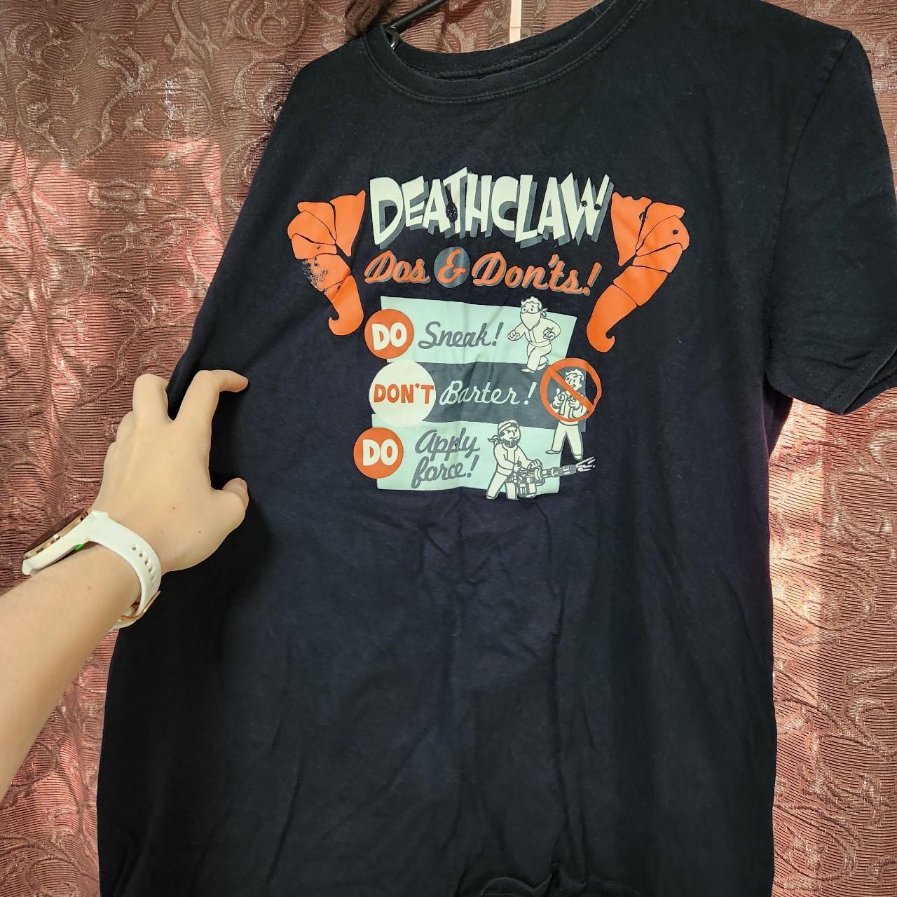 Fallout deathclaw shirt 👕 Decal on shirt has a... - Depop