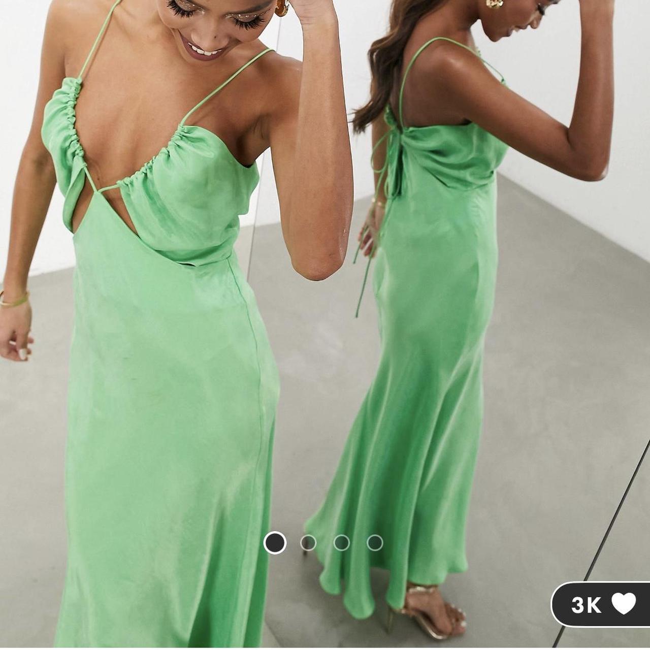 Asos long green dress Weddings prom evening dress... - Depop
