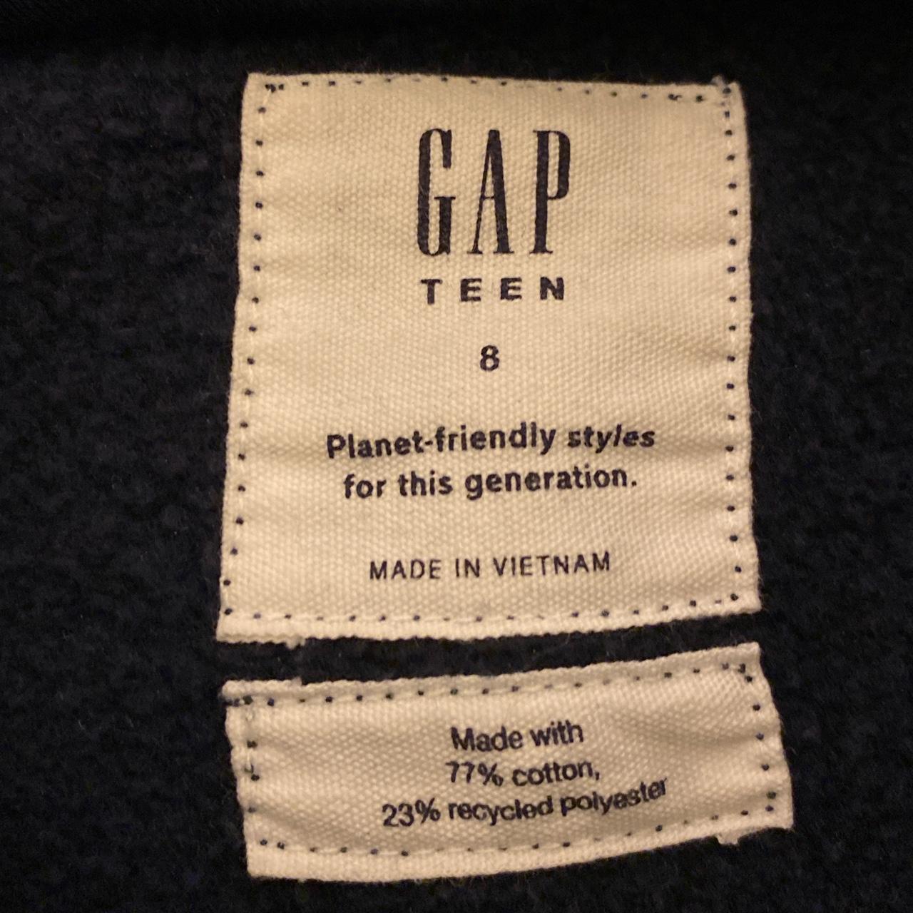 Gap Navy and White Hoodie | Depop