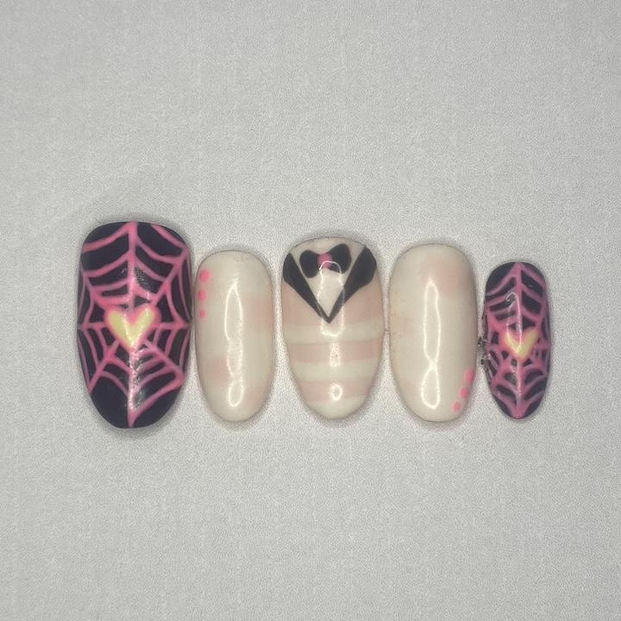 Angel Dust Hazbin Hotel Each nail set has 10 nails... - Depop
