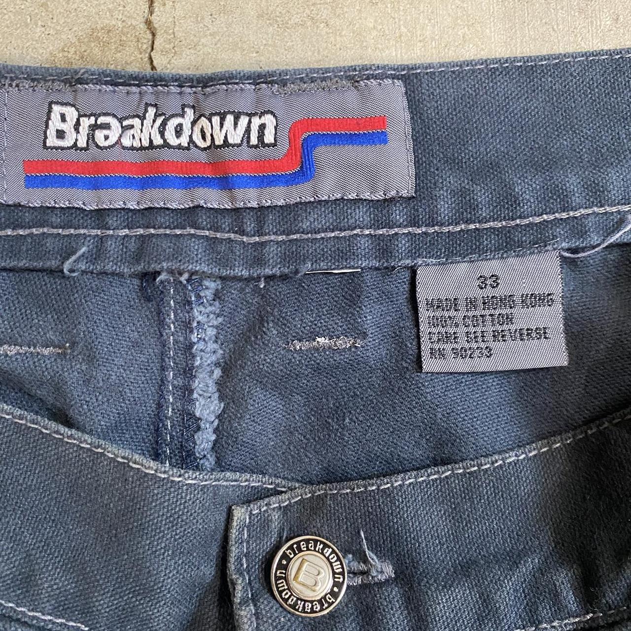 Huge vintage Breakdown wide leg cargo rave pants in... - Depop