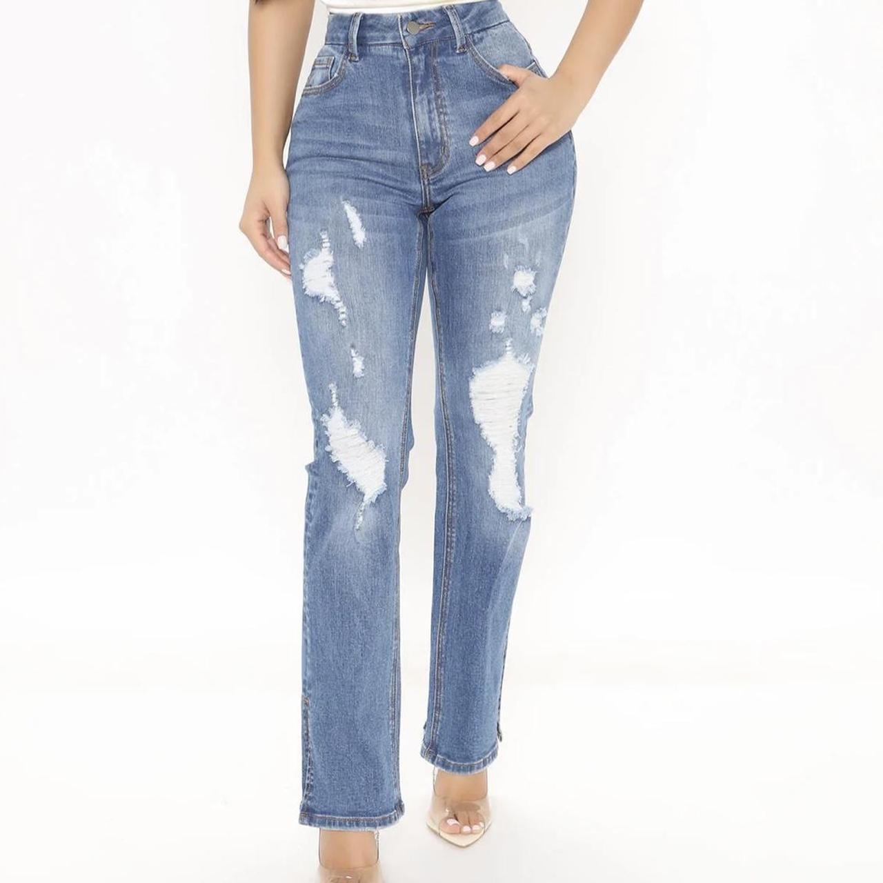 Killing 'Em Kindly High Rise Jeans - Medium Blue... - Depop